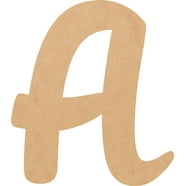 Wood Curlz Letters, Unfinished 2'' Tall Alphabet S, Wooden Craft Letter ...