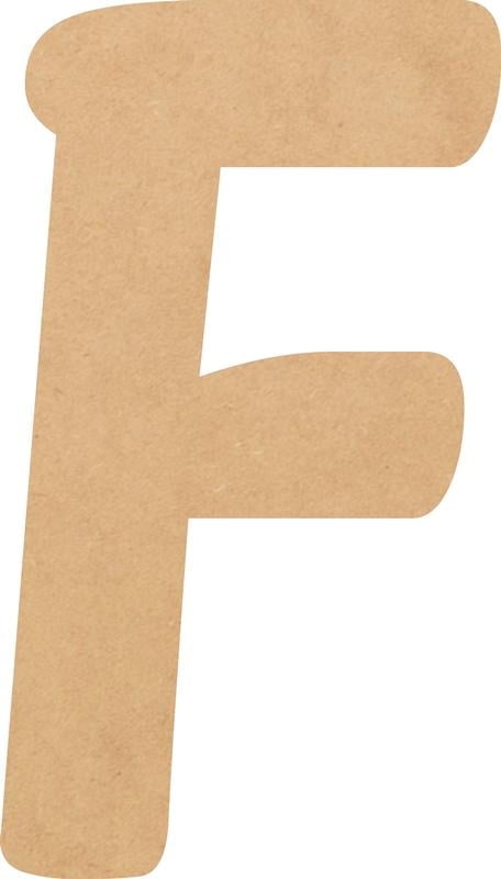 Unfinished Small Wood 20'' Tall Muthike Letters DIY F, Paintable Craft ...
