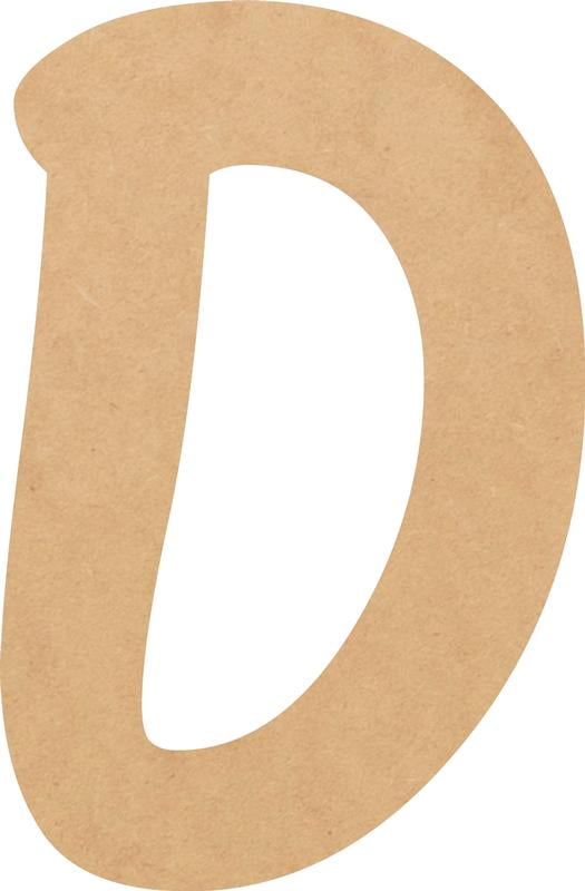 Unfinished Small Wood 4'' Tall Muthike Letters DIY D, Paintable Craft ...