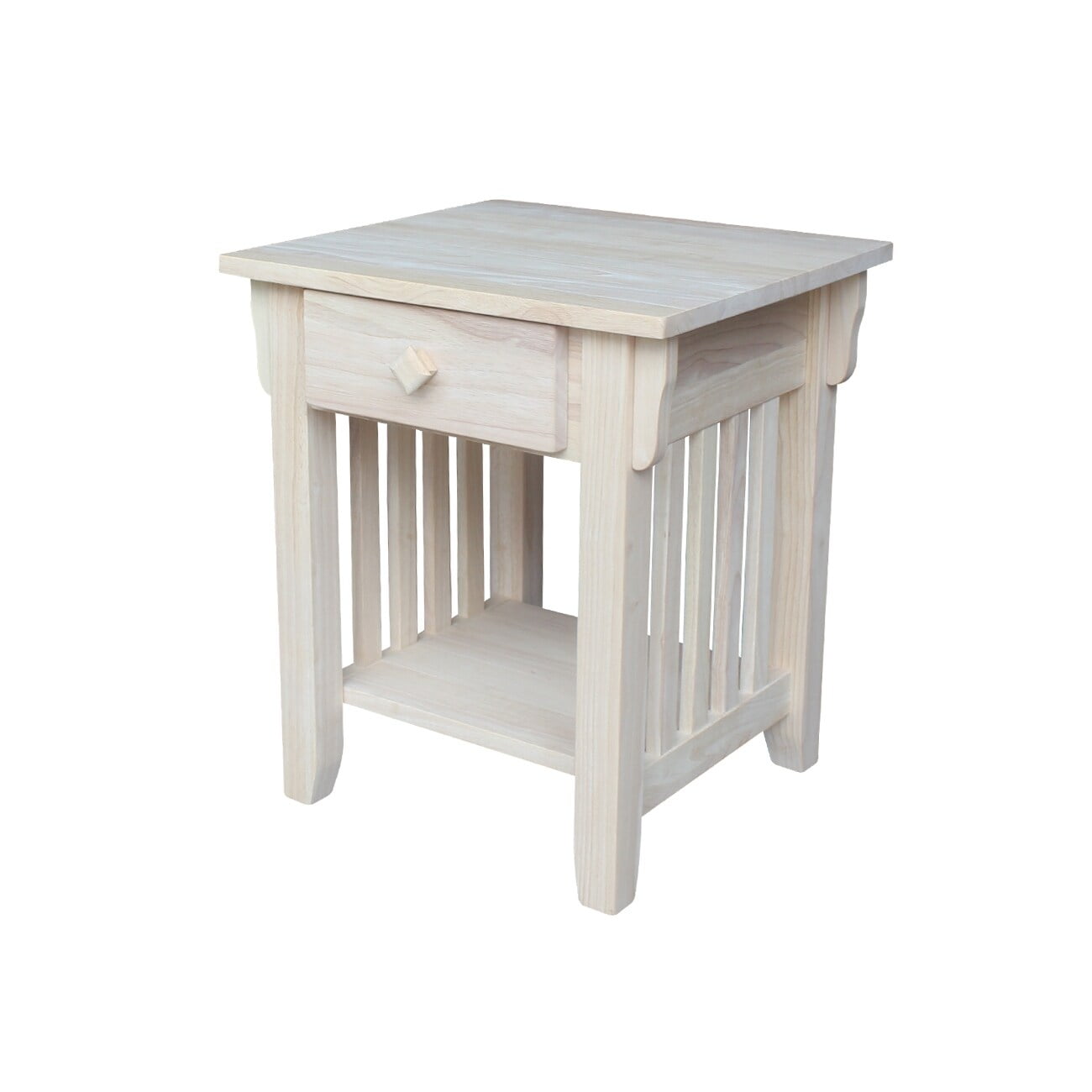 Unfinished Solid Parawood Mission End Table - Walmart.com
