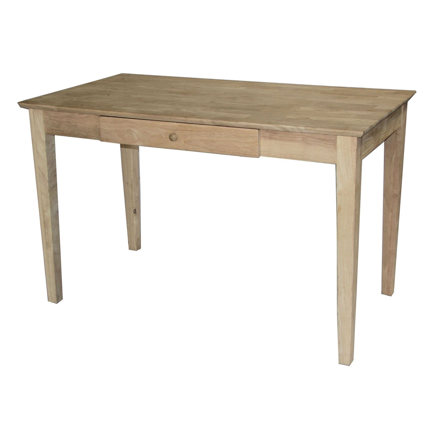 Unfinished Solid Wood Desk Laptop Computer Writing Table with Drawer ...