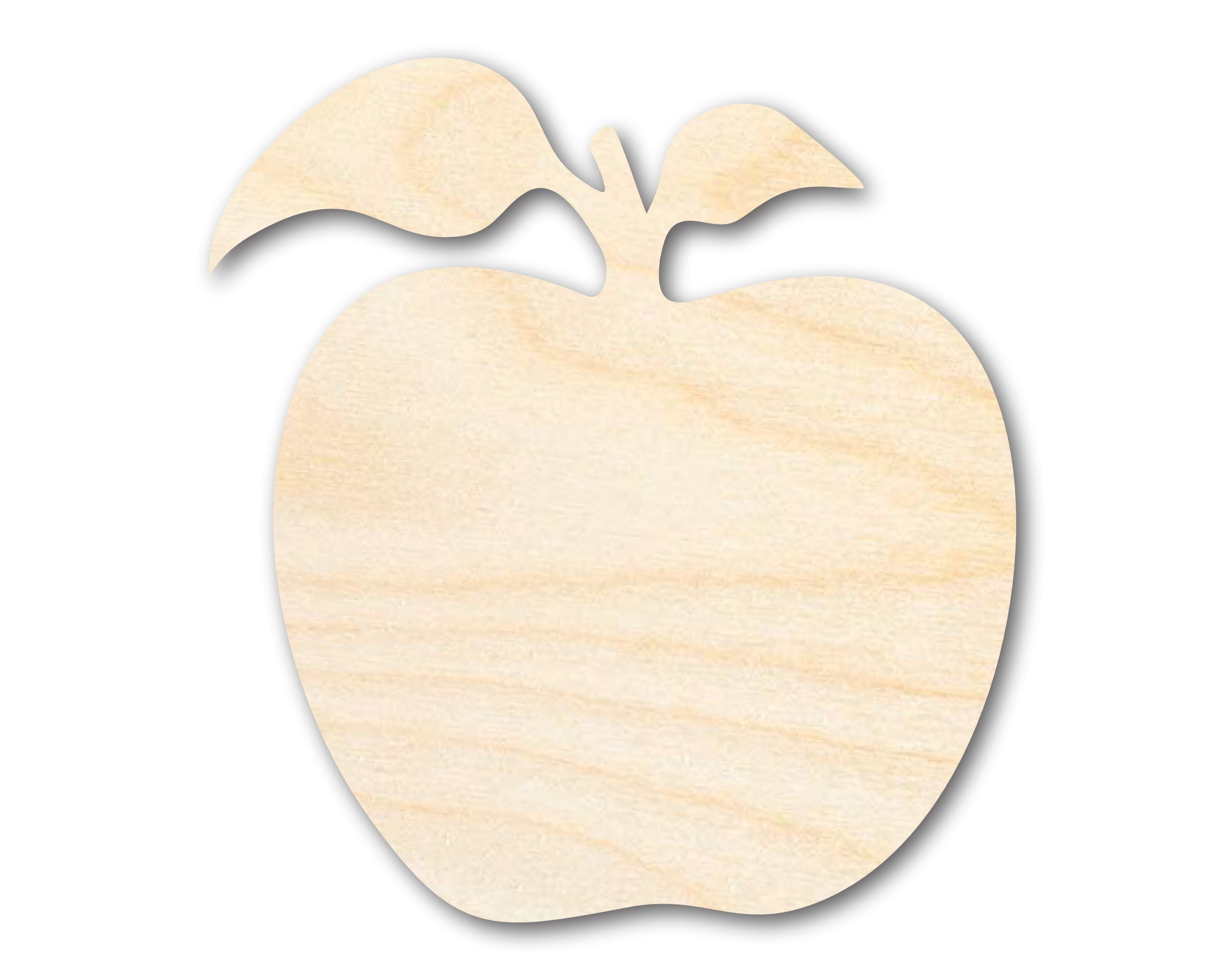 Unfinished Two Leaf Apple Shape | Craft Cutout | up to 46" DIY 16" / 1/ ...