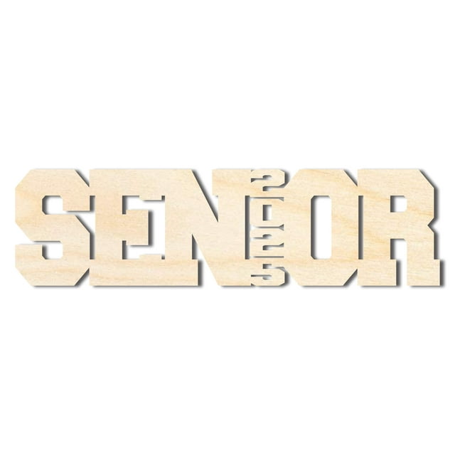 Unfinished Wood 2025 Senior Shape | DIY Craft Cutout | up to 46" DIY 14 ...