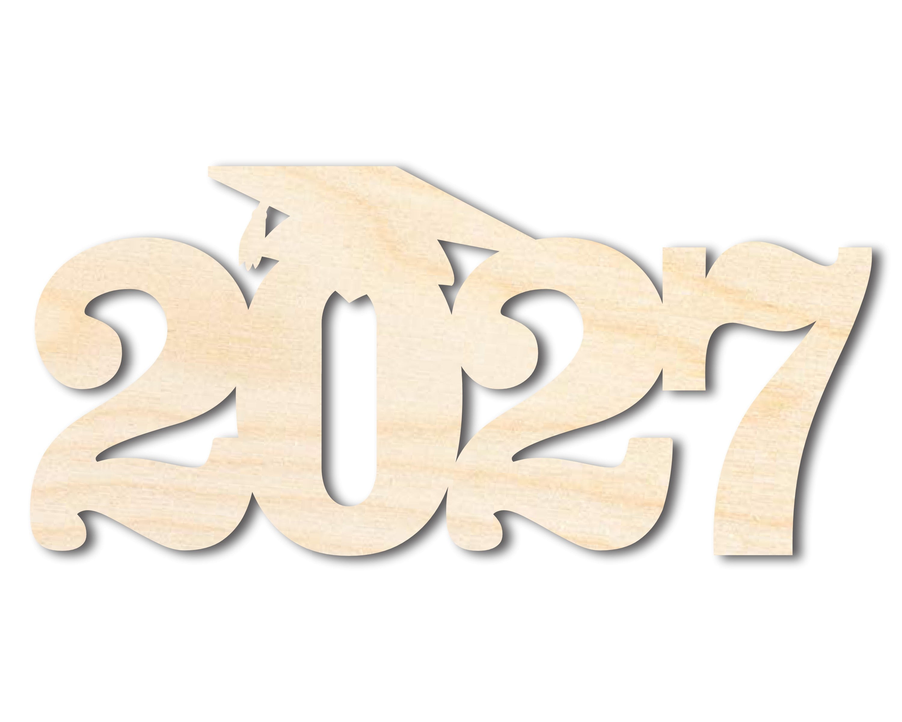 Unfinished Wood 2027 Grad Cap Shape | DIY Craft Cutout | up to 46" DIY ...