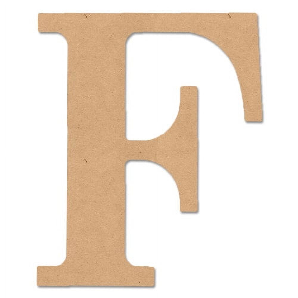Unfinished Wood 5" Classic Font Letter F - Walmart.com