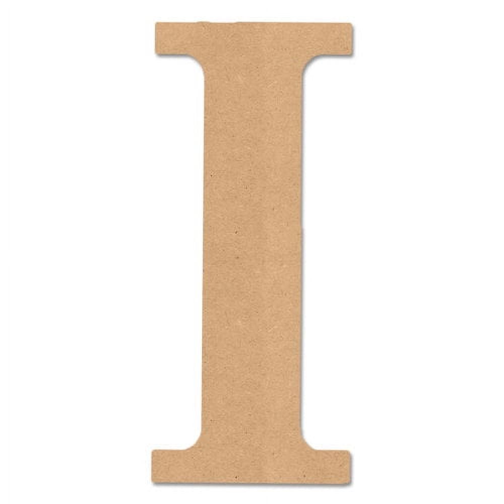 Unfinished Wood 5" Classic Font Letter I - Walmart.com