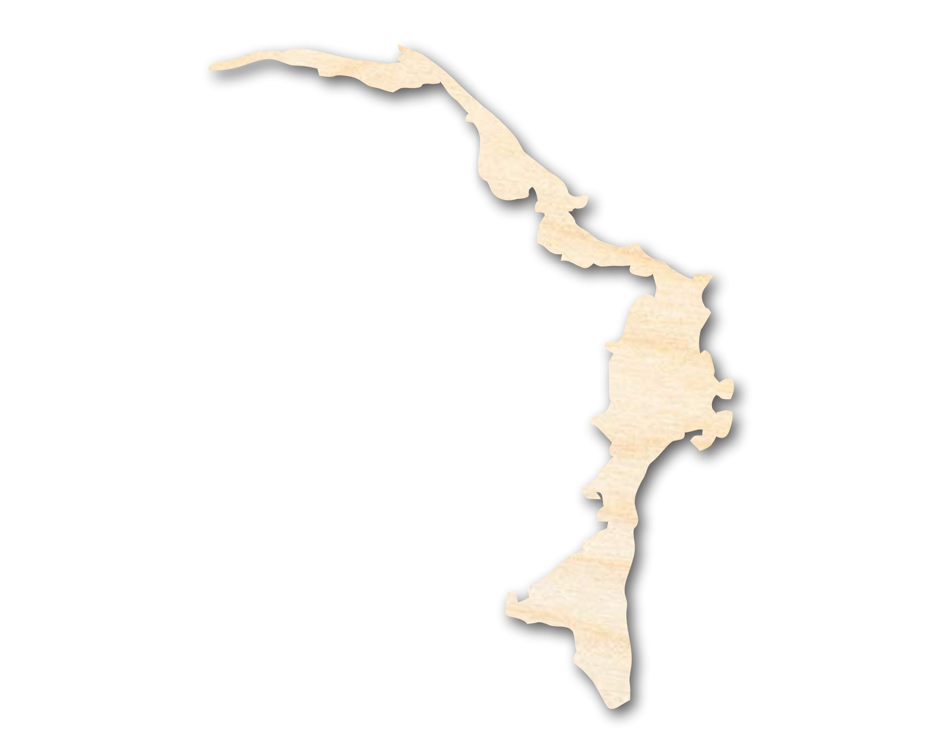 Unfinished Wood Abaco Island Shape - Bahamas Country Craft - up to 46 ...