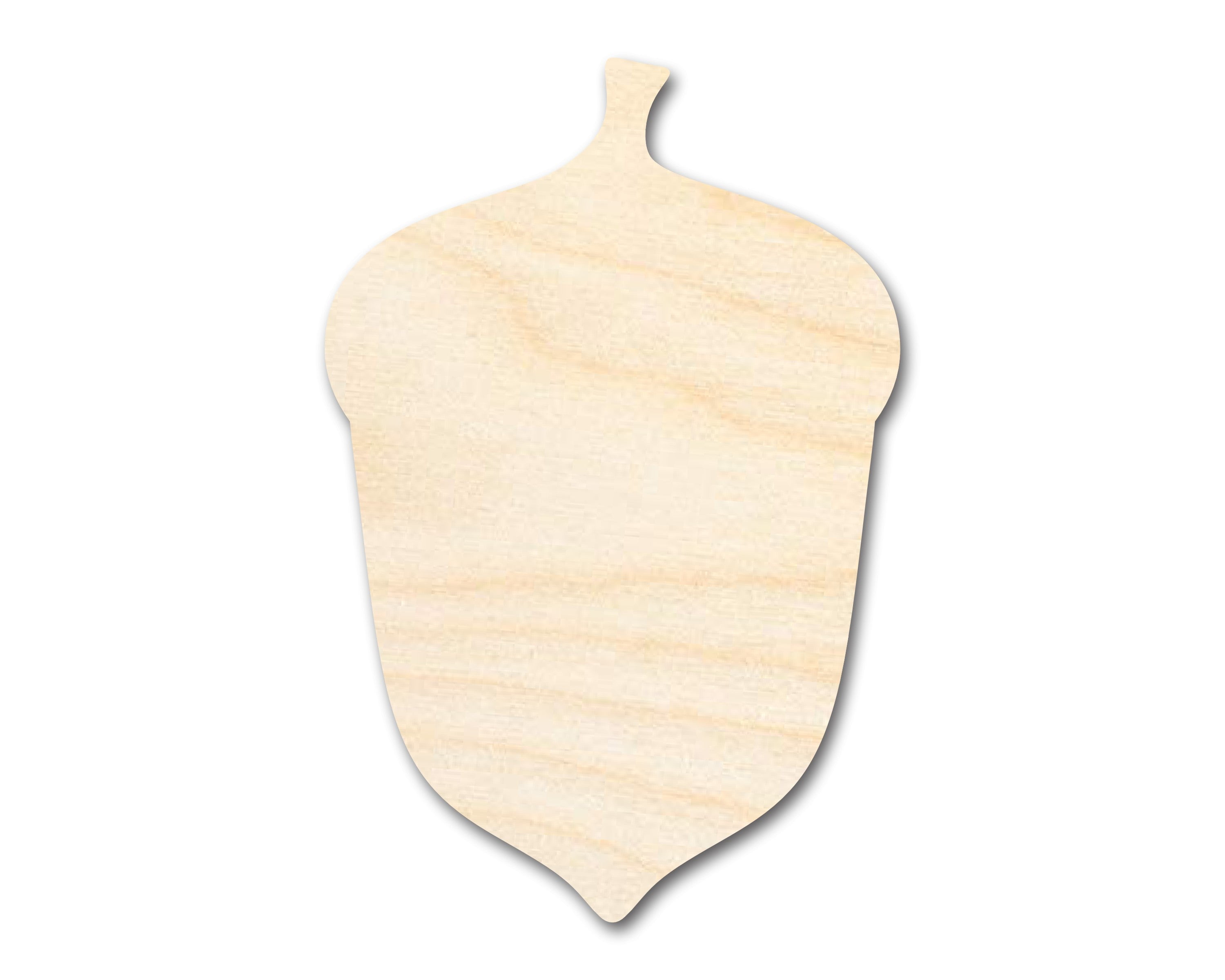 Unfinished Wood Acorn Shape | DIY Fall Forest Craft Cutout 6" / 1/8 ...