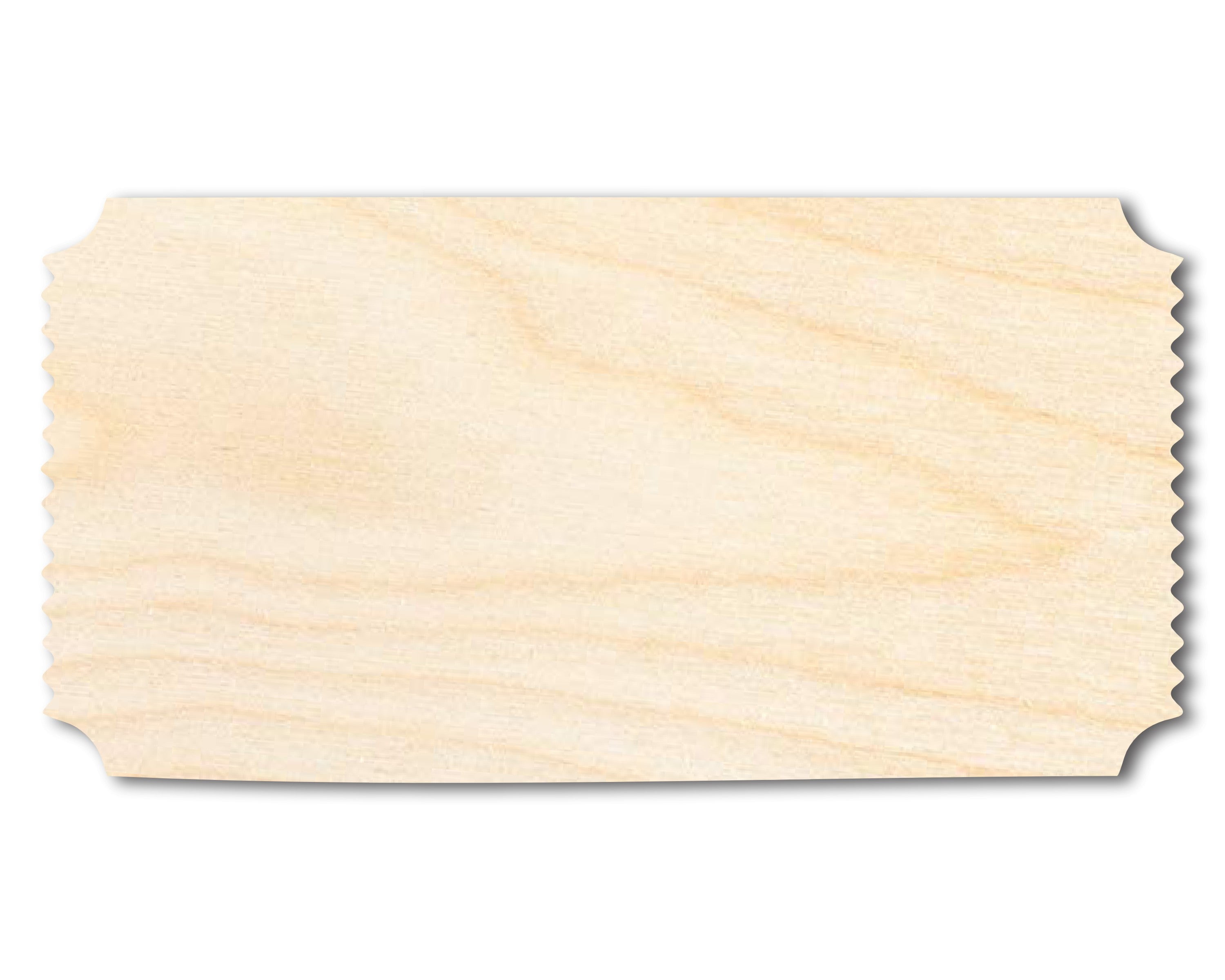 Unfinished Wood Admission Ticket Shape | Faire Ticket Silhouette ...