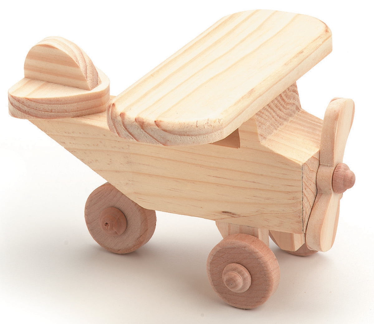 Unfinished Wood Airplane: 4 inches - Walmart.com