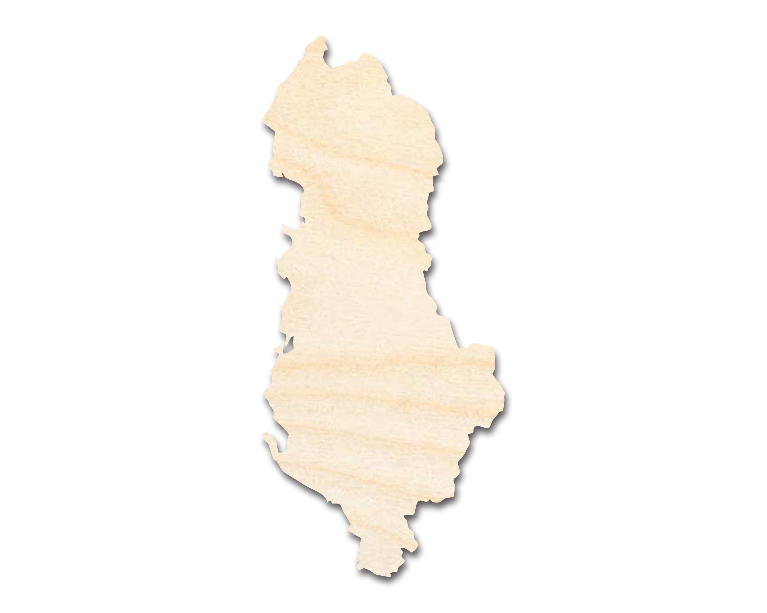 Unfinished Wood Albania Country Shape - Southeast Europe Craft - up to ...