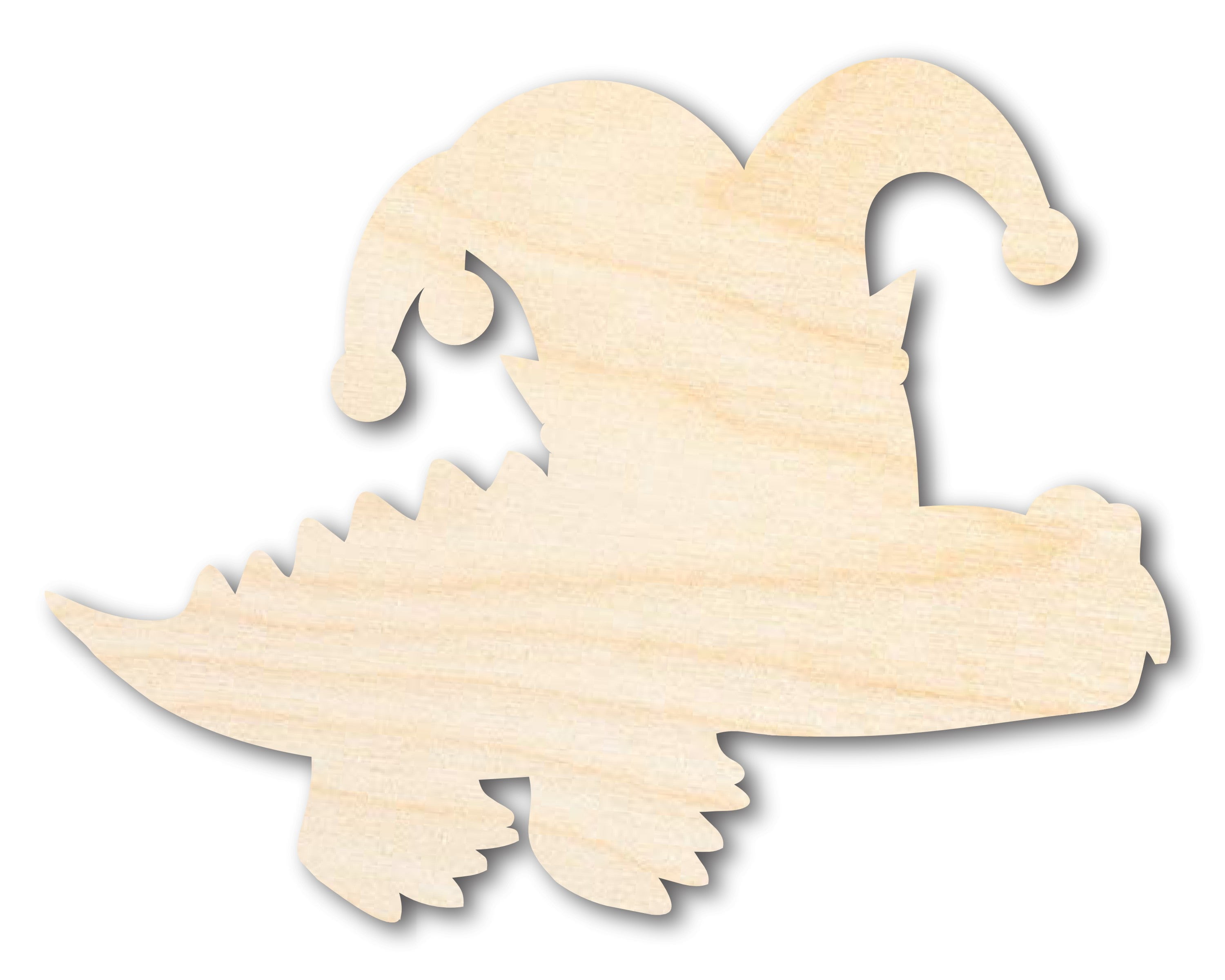 Unfinished Wood Alligator Jester Shape | Mardi Gras | DIY Craft Cutout ...
