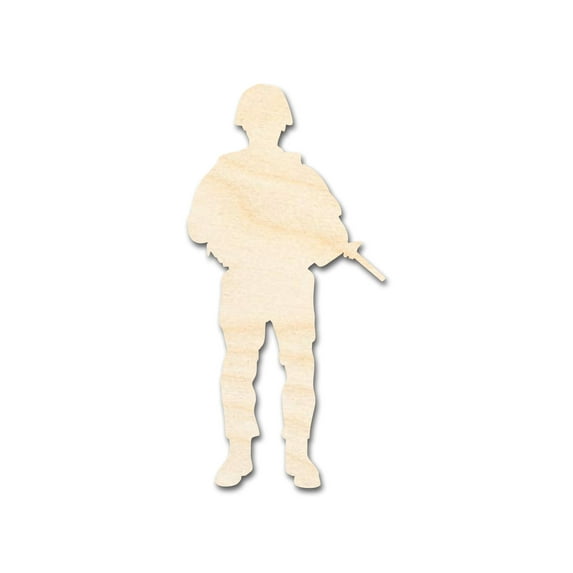 Unfinished Wood American Soldier Shape | DIY Craft Cutout | up to 46 ...