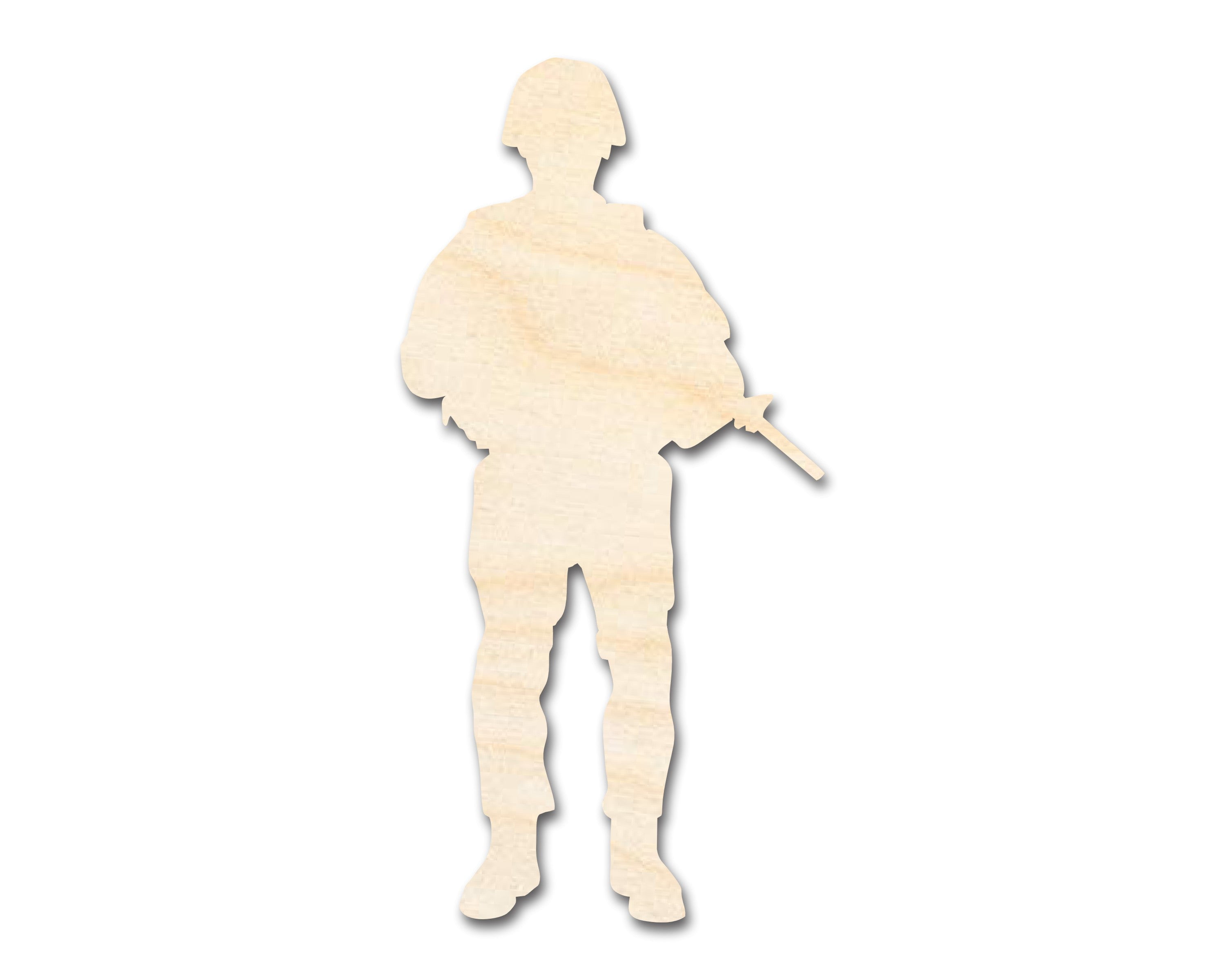 Unfinished Wood American Soldier Shape | DIY Craft Cutout | up to 46 ...