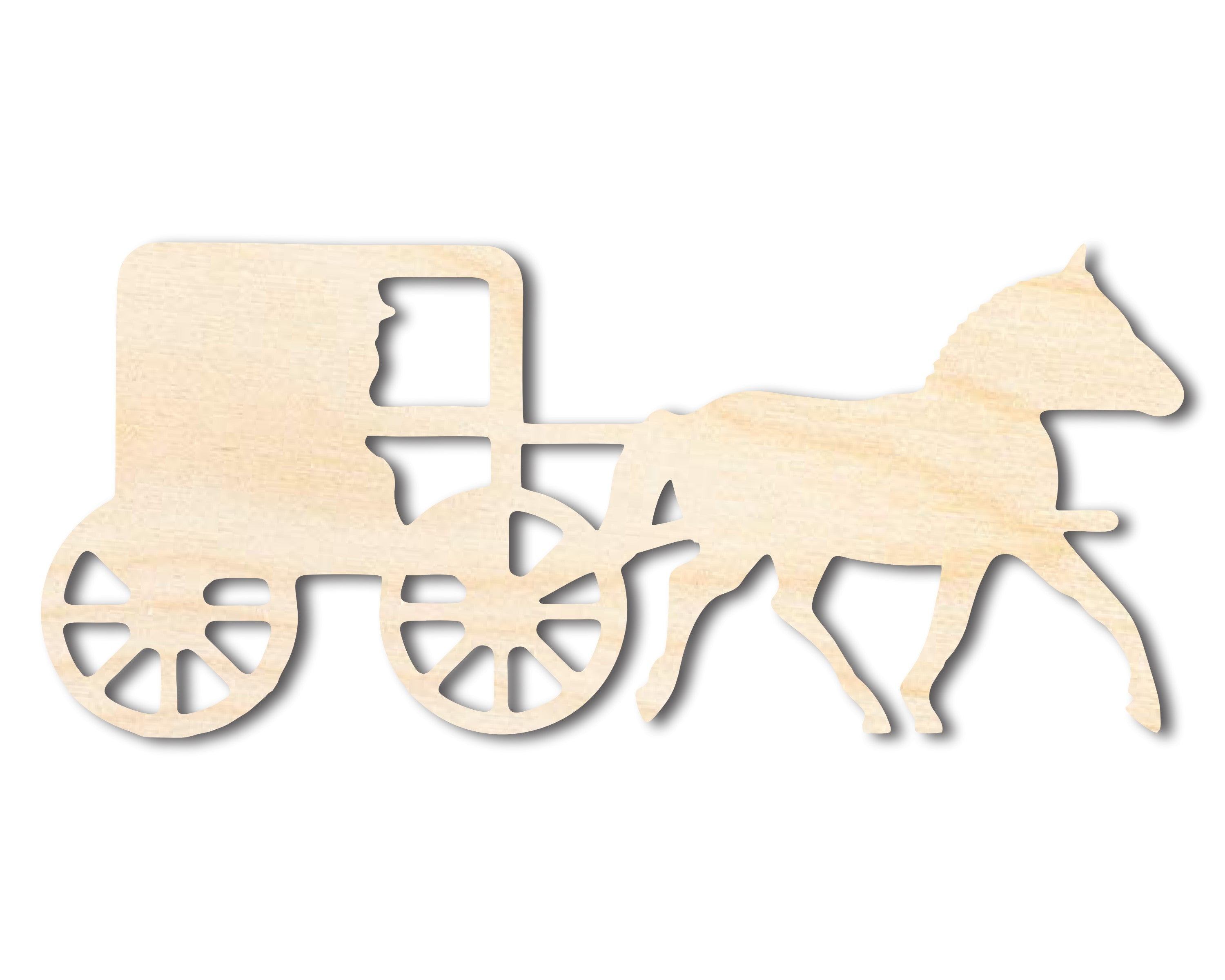 Unfinished Wood Amish Buggy Shape | DIY Craft Cutout | up to 46" DIY 16 ...