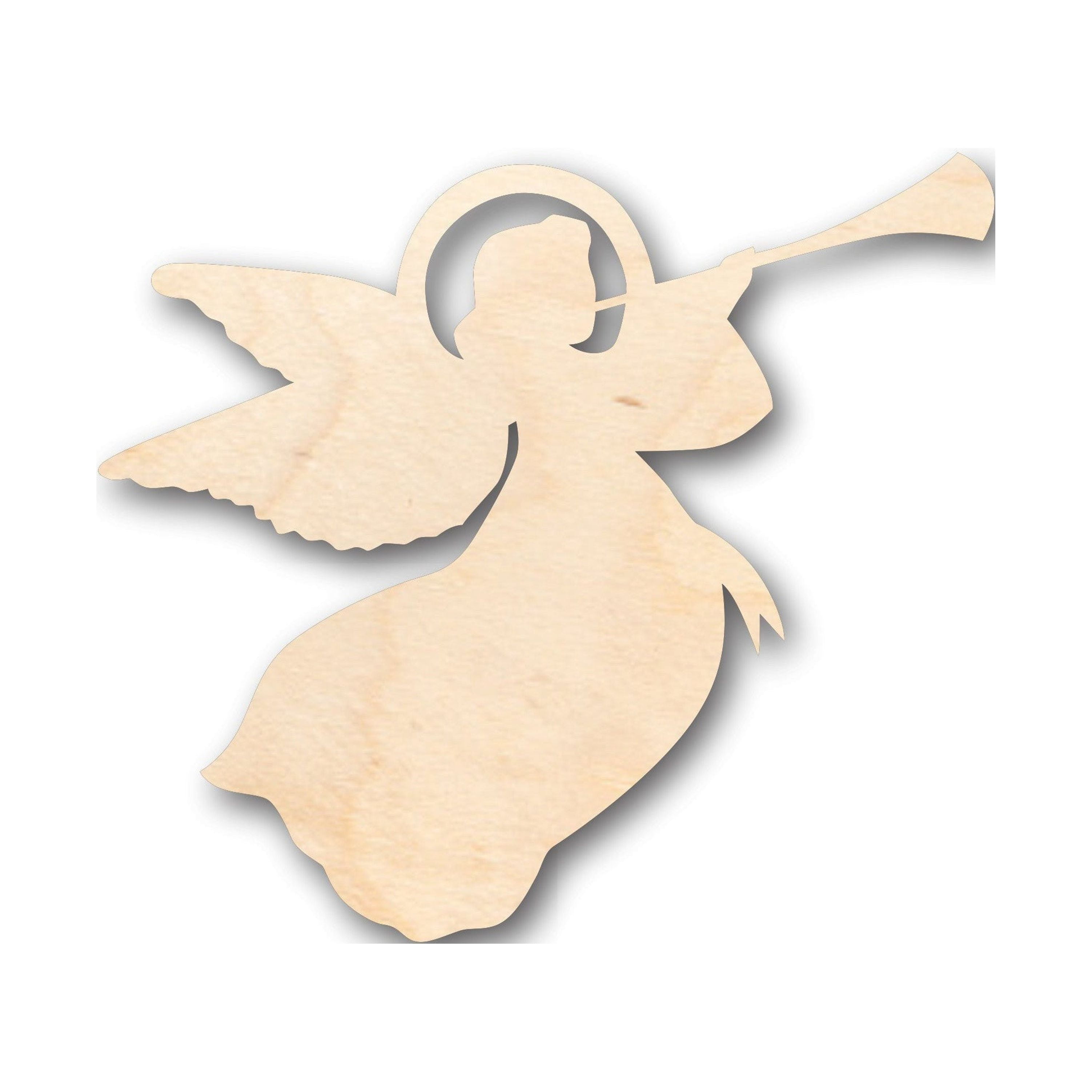 Unfinished Wood Angel Trumpet Shape - Christmas - Craft - up to 36" DIY ...