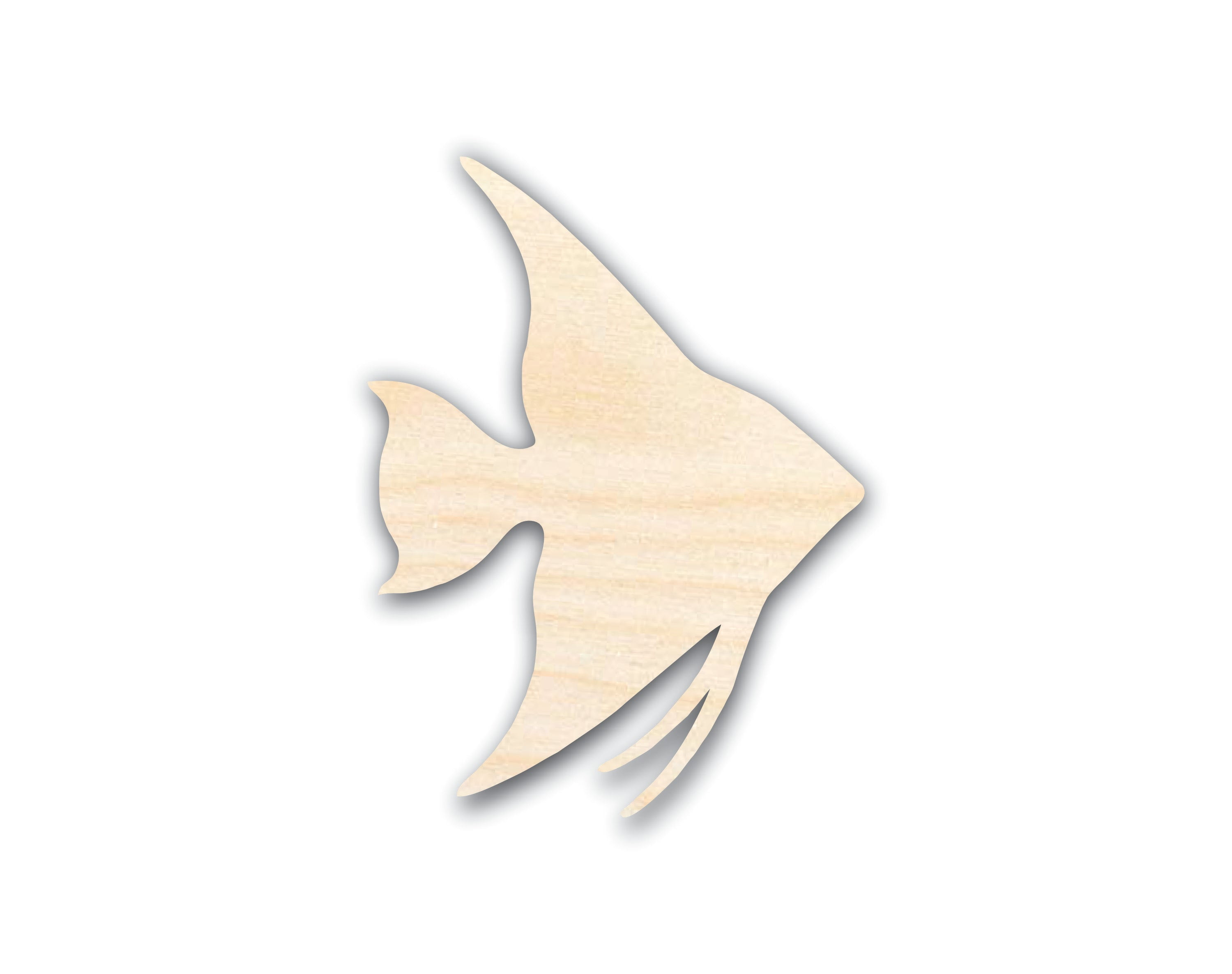 Unfinished Wood Angelfish Shape - Craft - up to 46" 20" / 1/8 ...