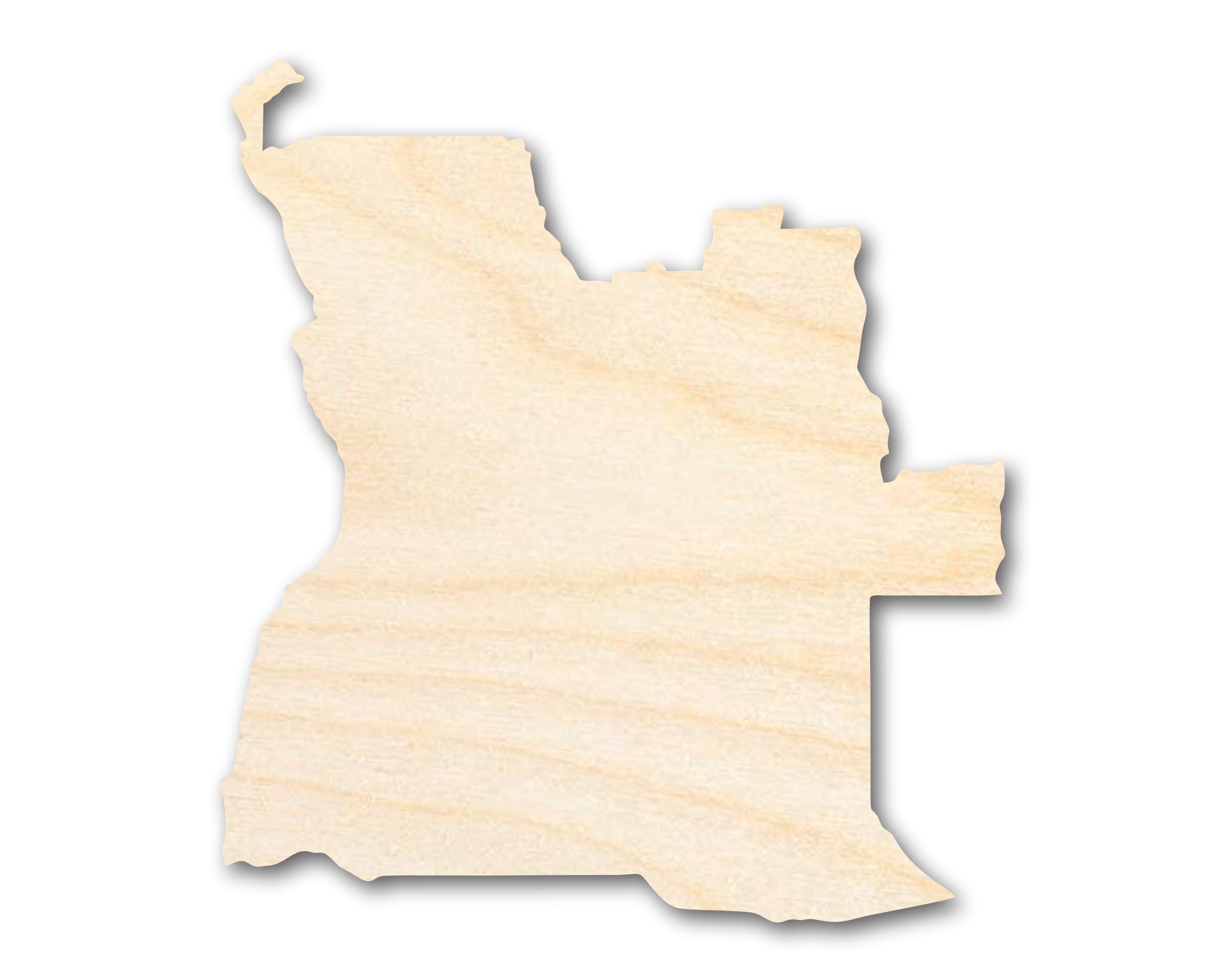 Unfinished Wood Angola Country Shape - Central Africa Craft - up to 46 ...