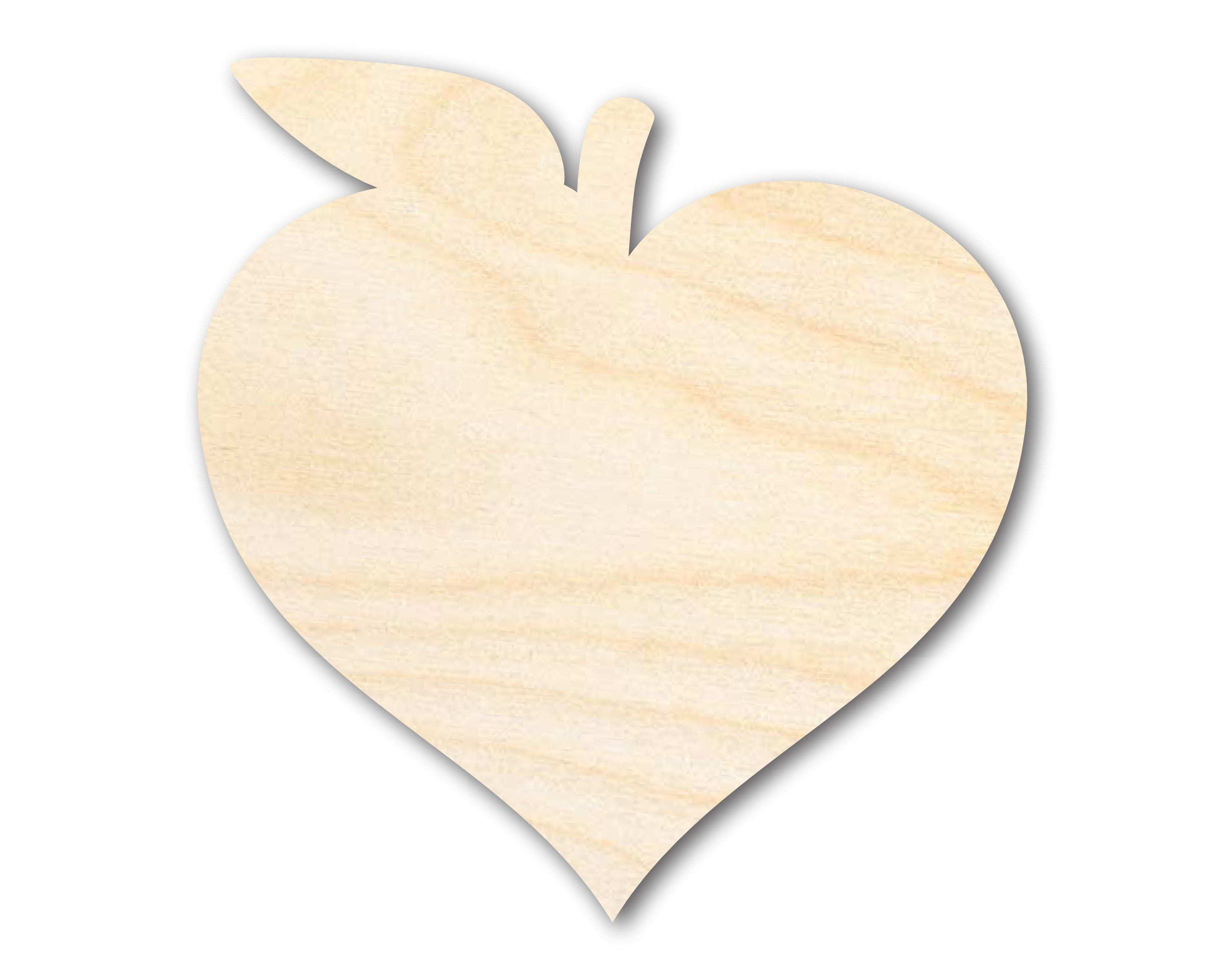 Unfinished Wood Apple Heart Shape | Teacher Appreciation | Kids Crafts ...