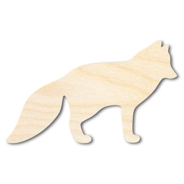 Unfinished Wood Arctic Fox Shape | Canine Craft Cutout | Wildlife | up ...