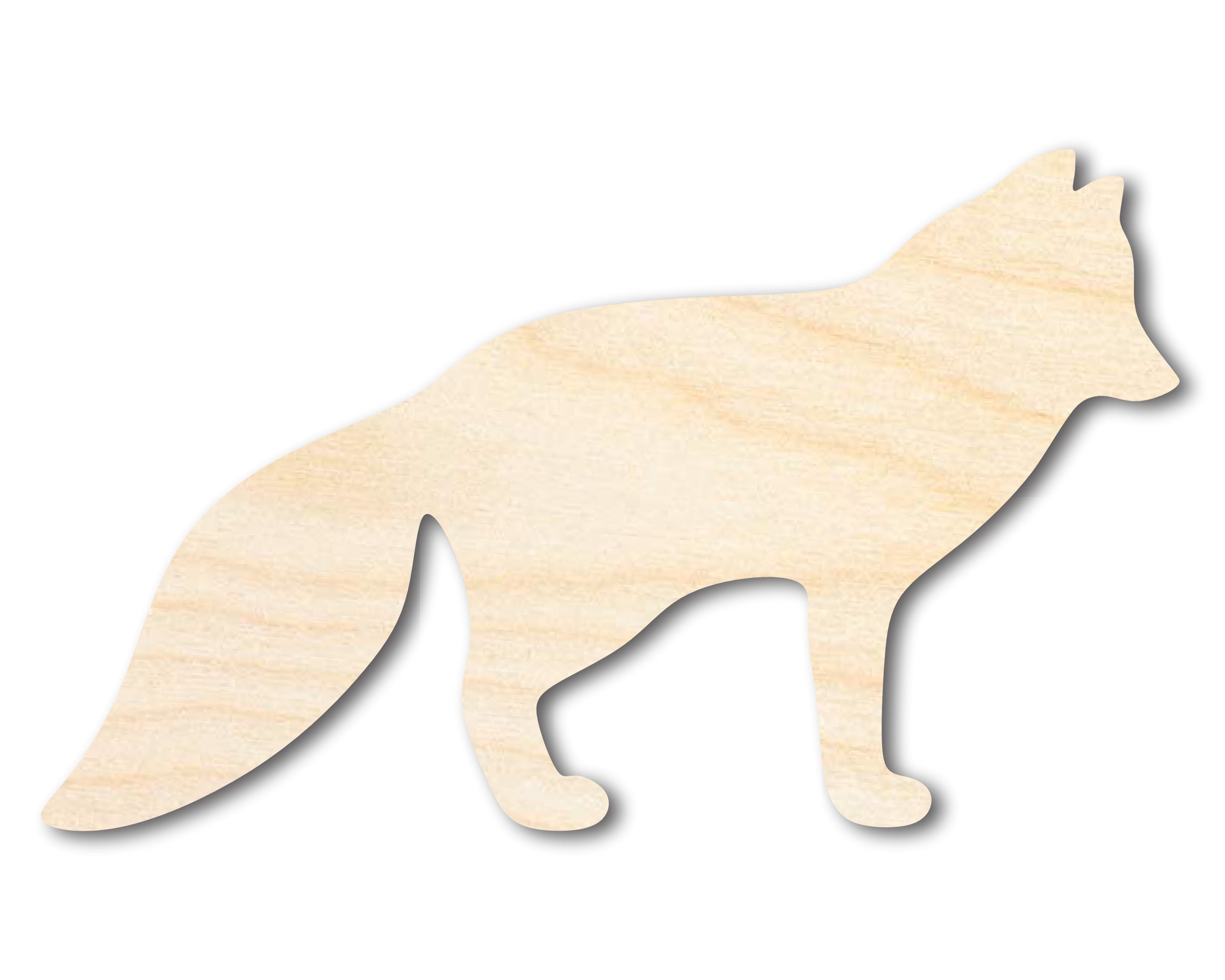 Unfinished Wood Arctic Fox Shape | Canine Craft Cutout | Wildlife | up ...