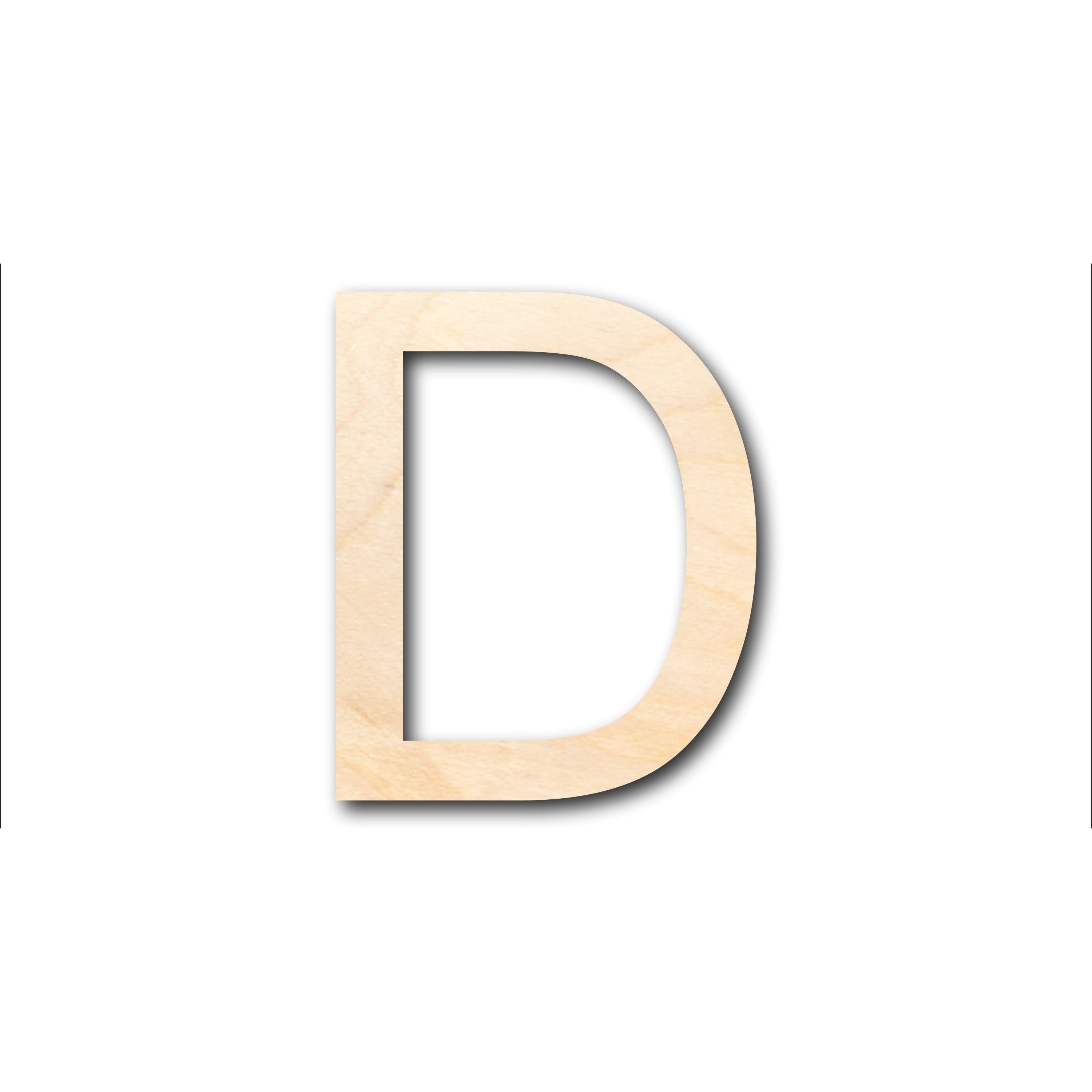 Unfinished Wood Arial Letter D Shape - Craft - up to 46" DIY 8" / 1/4 ...