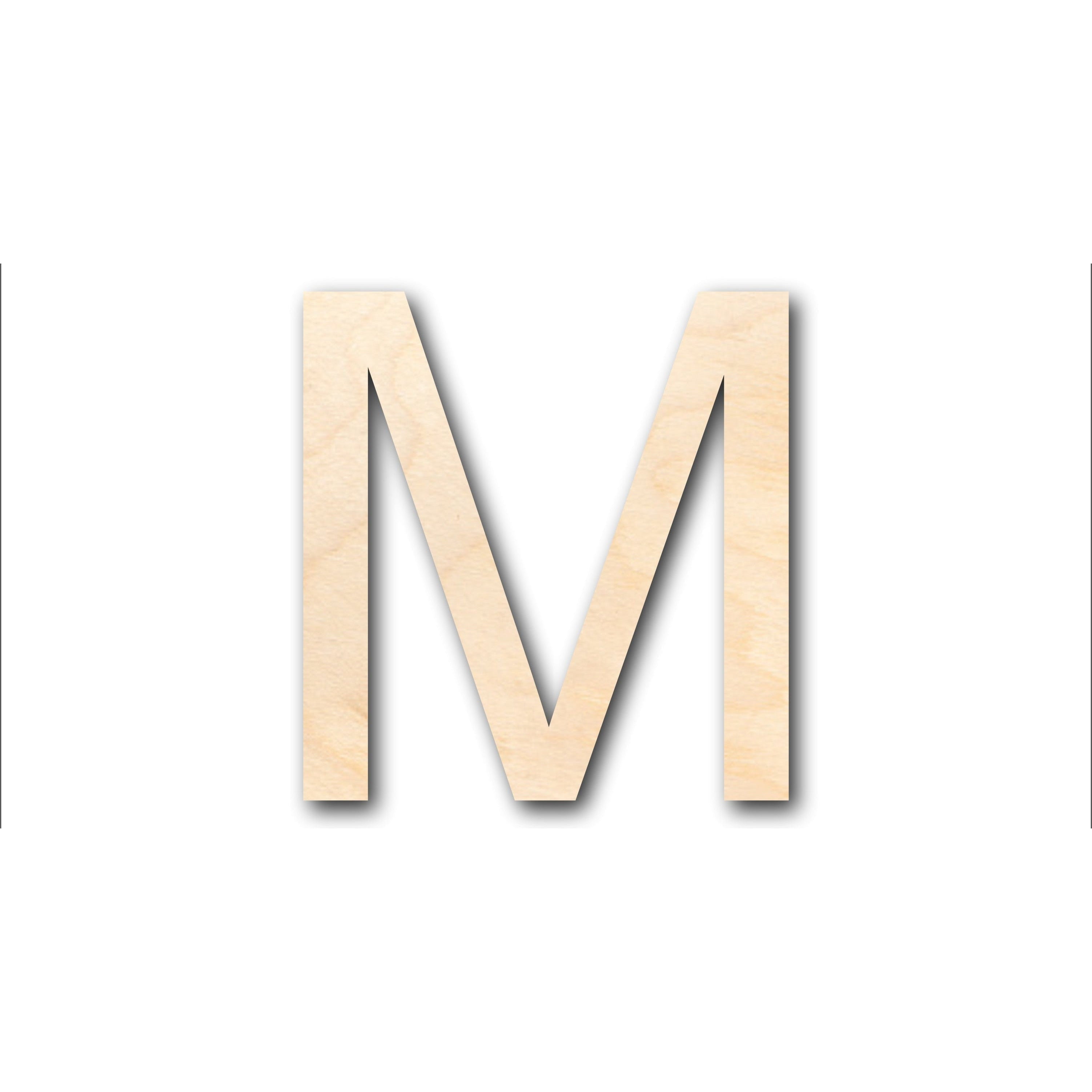 Unfinished Wood Arial Letter M Shape - Craft - up to 46" DIY 42" / 1/2 ...