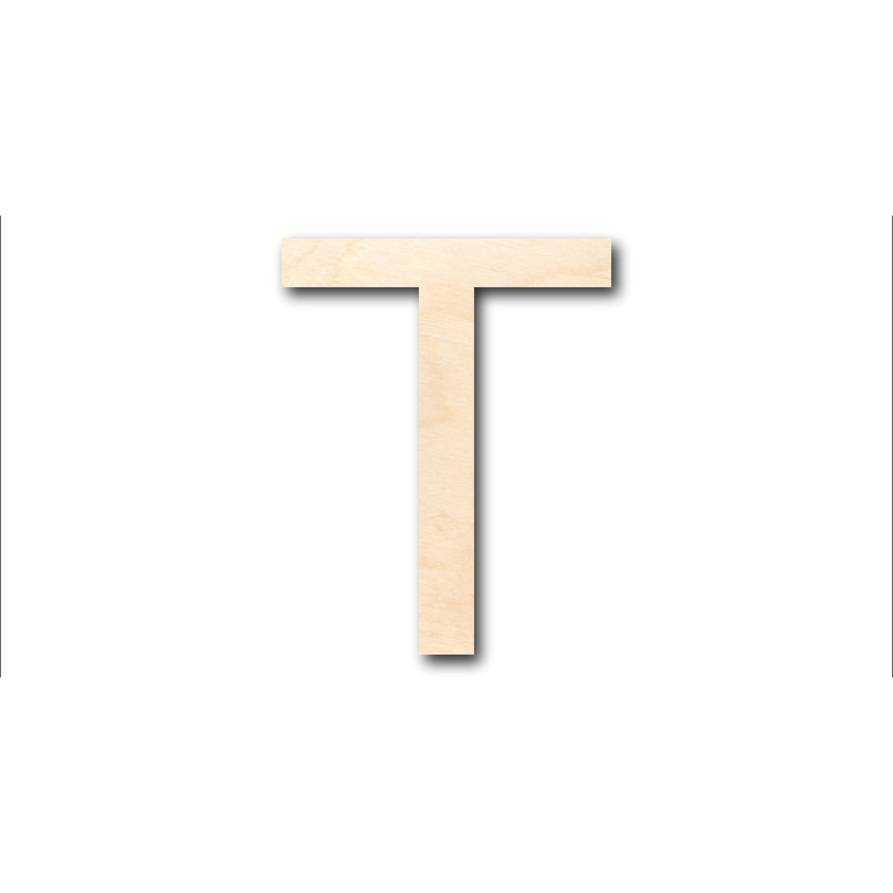 Unfinished Wood Arial Letter T Shape - Craft - up to 46" DIY 42" / 3/4 ...