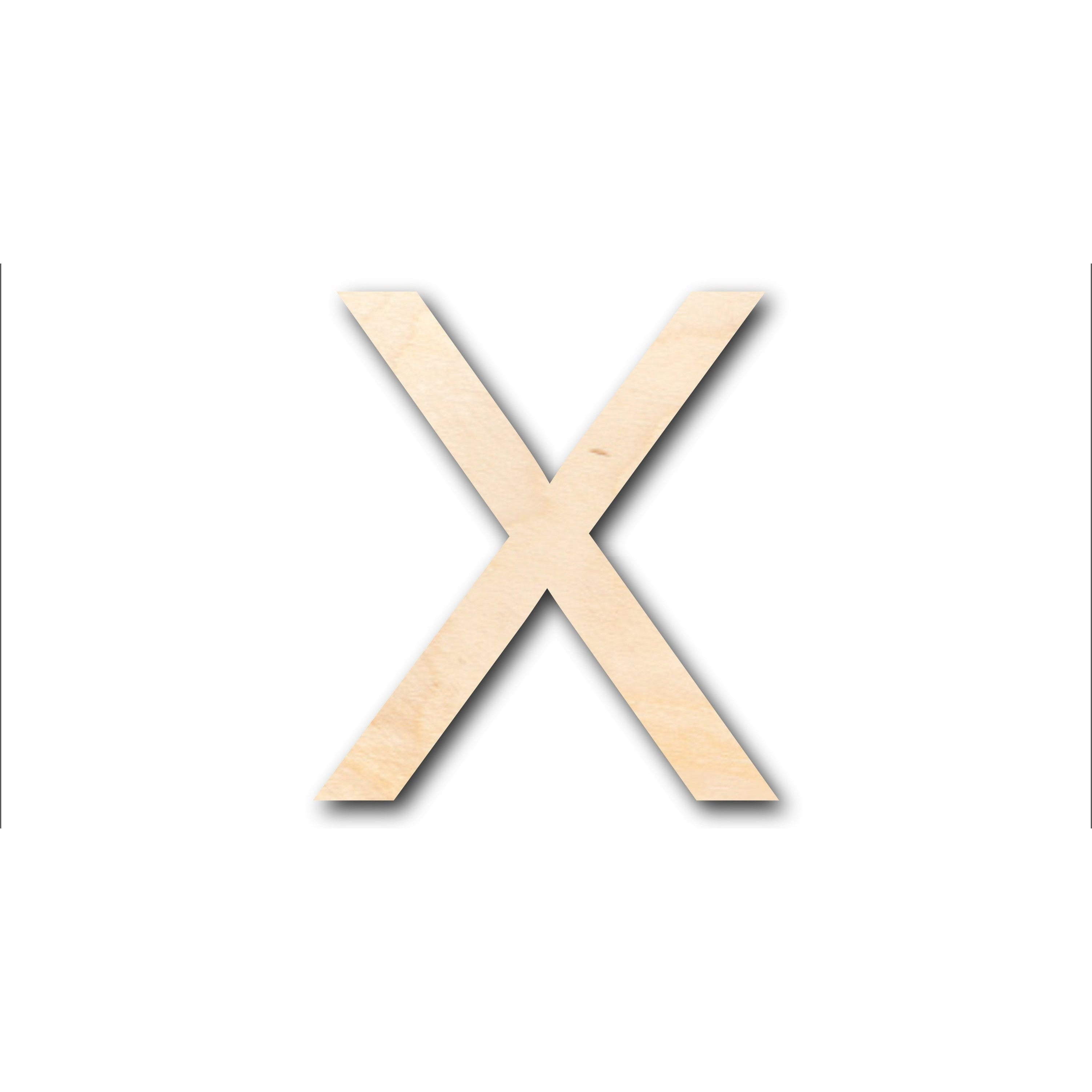 Unfinished Wood Arial Letter X Shape - Craft - up to 36" DIY 1" / 1/8 ...