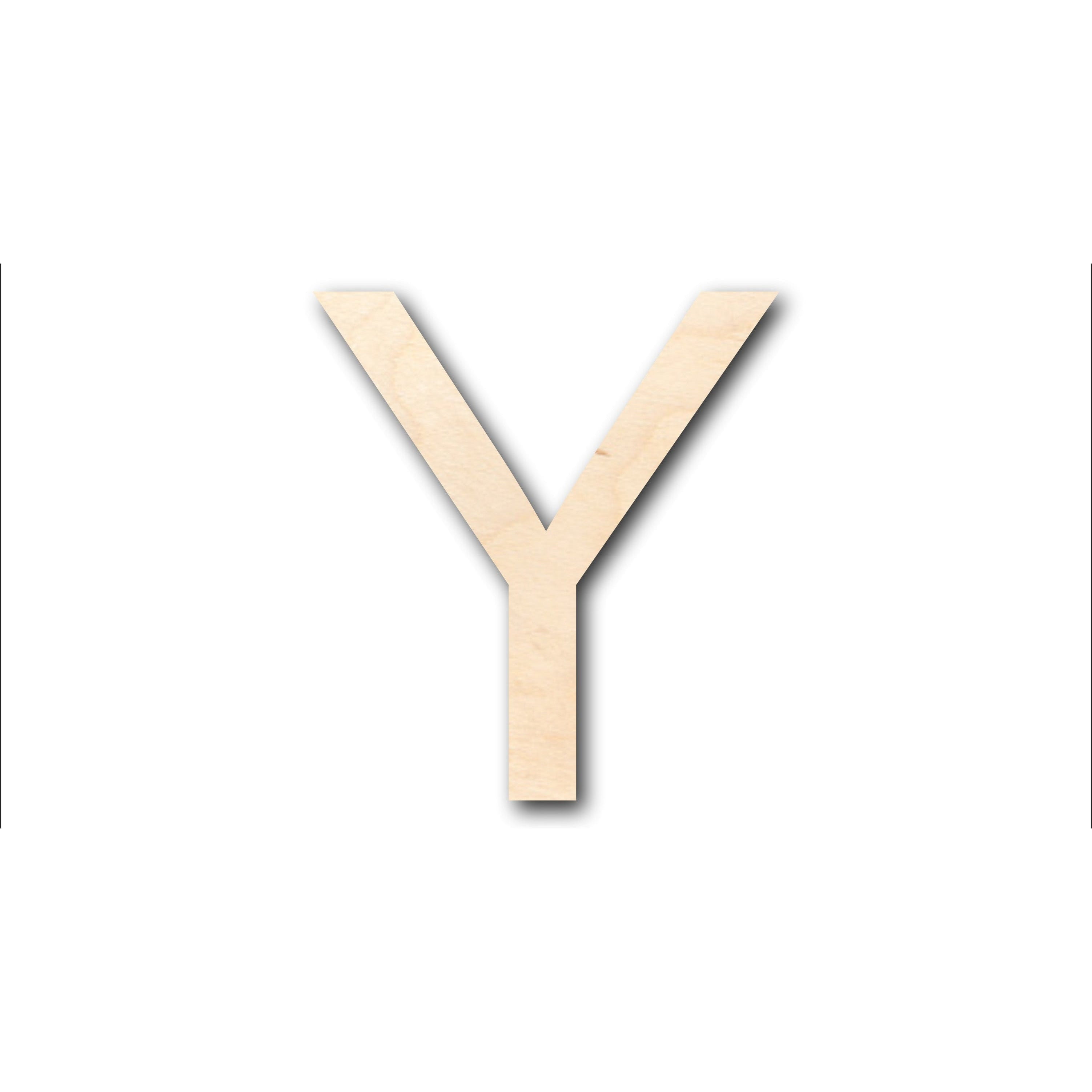 Unfinished Wood Arial Letter Y Shape - Craft - up to 46" DIY 3" / 1/4 ...