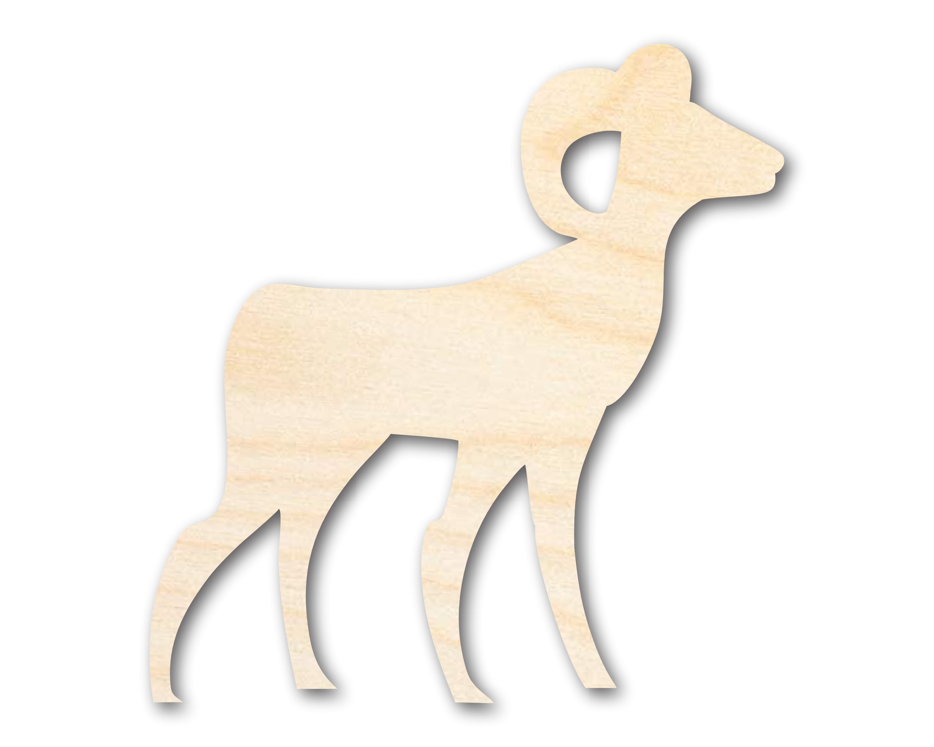 Unfinished Wood Aries Ram Shape - Zodiac Craft - up to 46" 6" / 1/4 ...