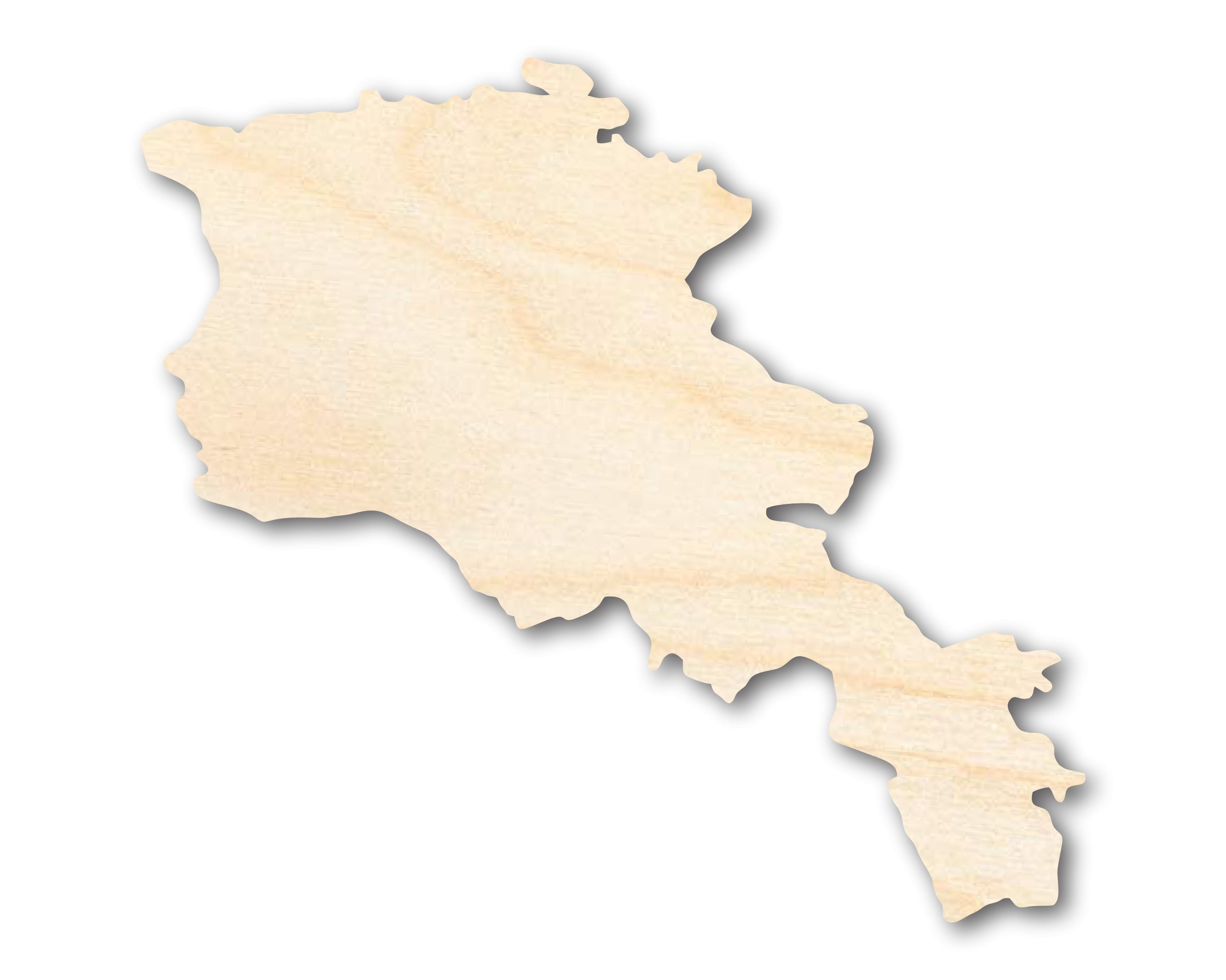 Unfinished Wood Armenia Country Shape - Eastern Europe Craft - up to 46 ...