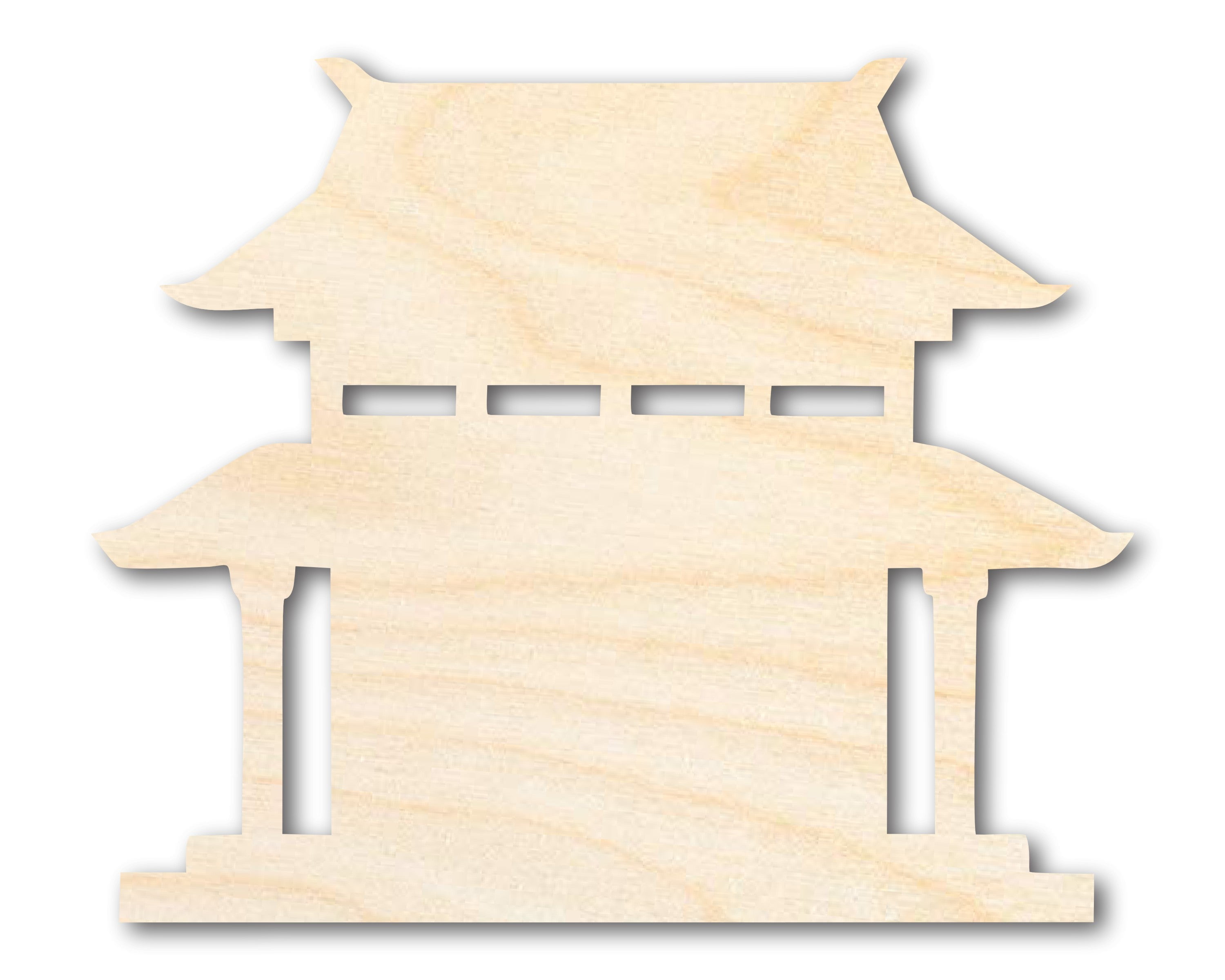 Unfinished Wood Asian Pagoda Shape 18" / 1/8" - Walmart.com