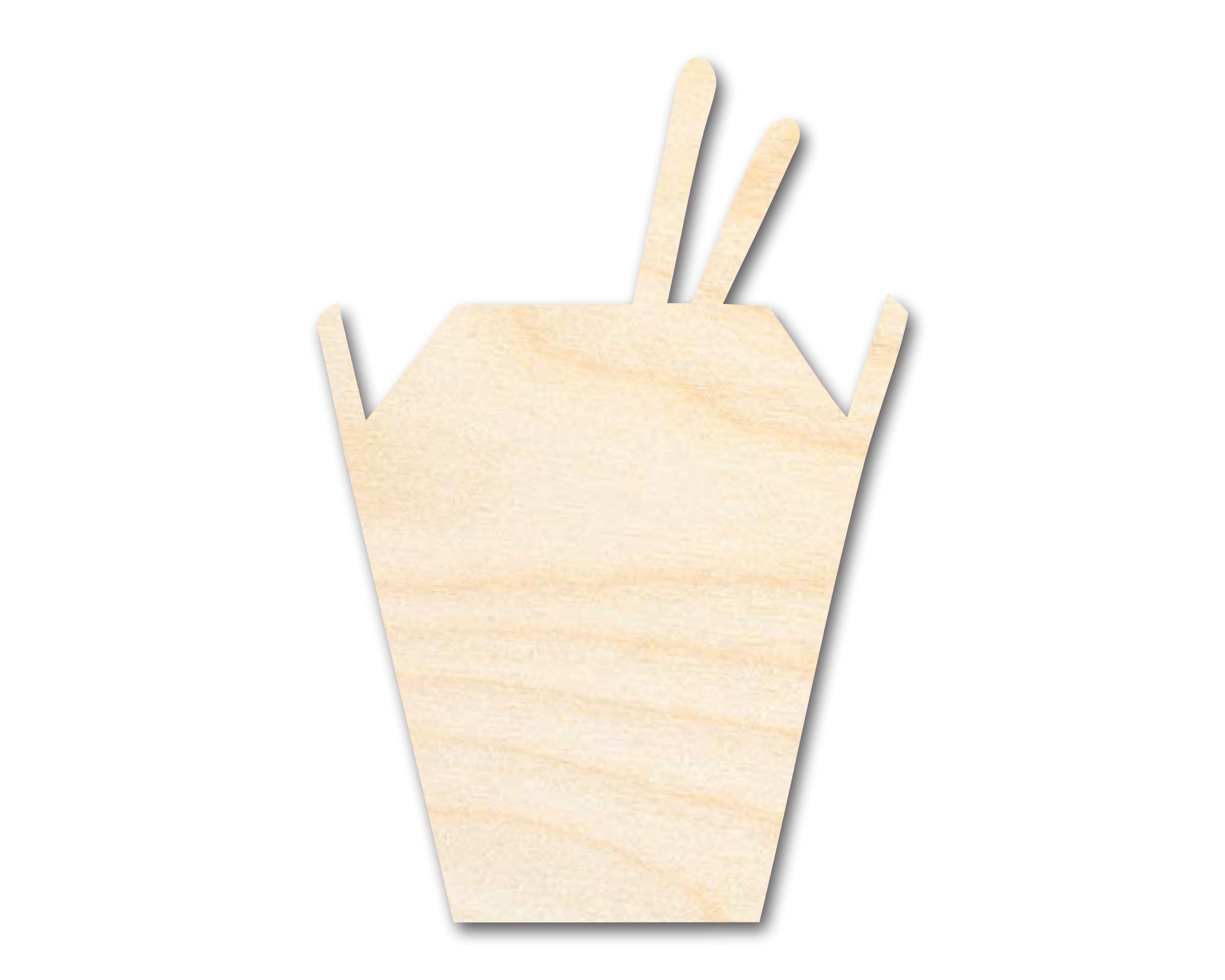 Unfinished Wood Asian Takeout Shape | Craft Cutout | up to 46" DIY 8" / 1/8" - Walmart.com