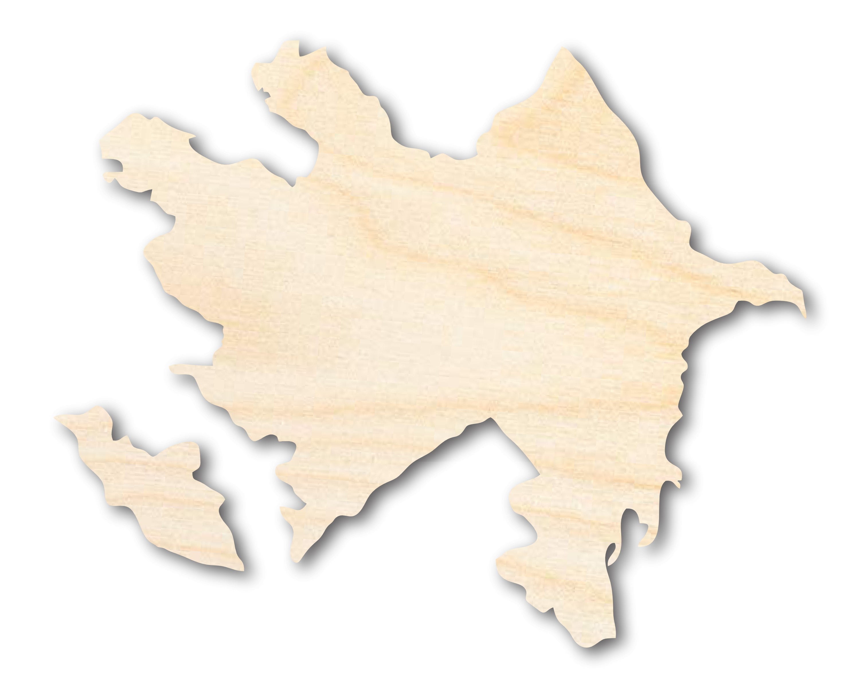 Unfinished Wood Azerbaijan Country Shape - Eastern Europe Craft - up to ...
