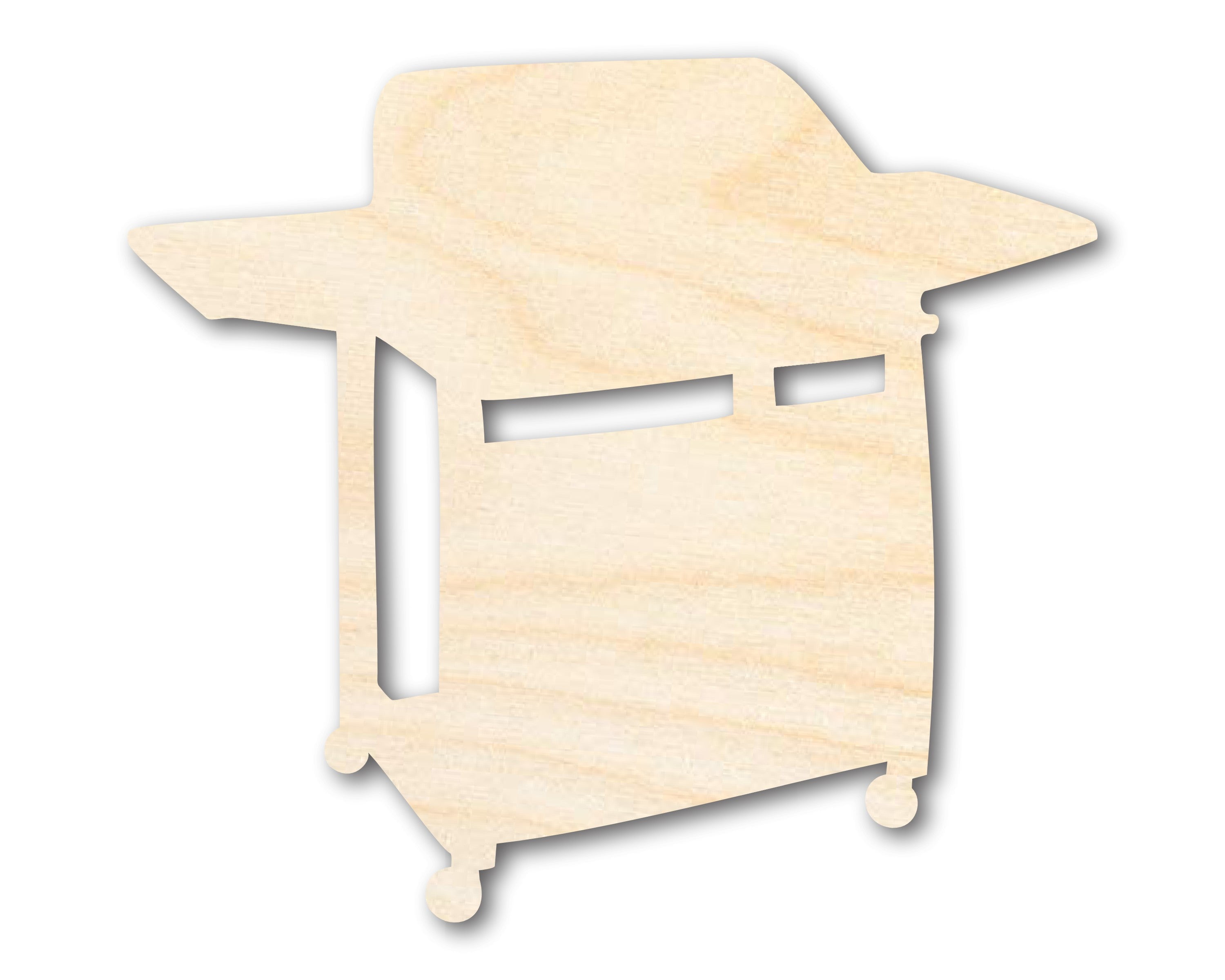 Unfinished Wood BBQ Grill Shape - Craft - up to 46" DIY 3" / 1/8 ...