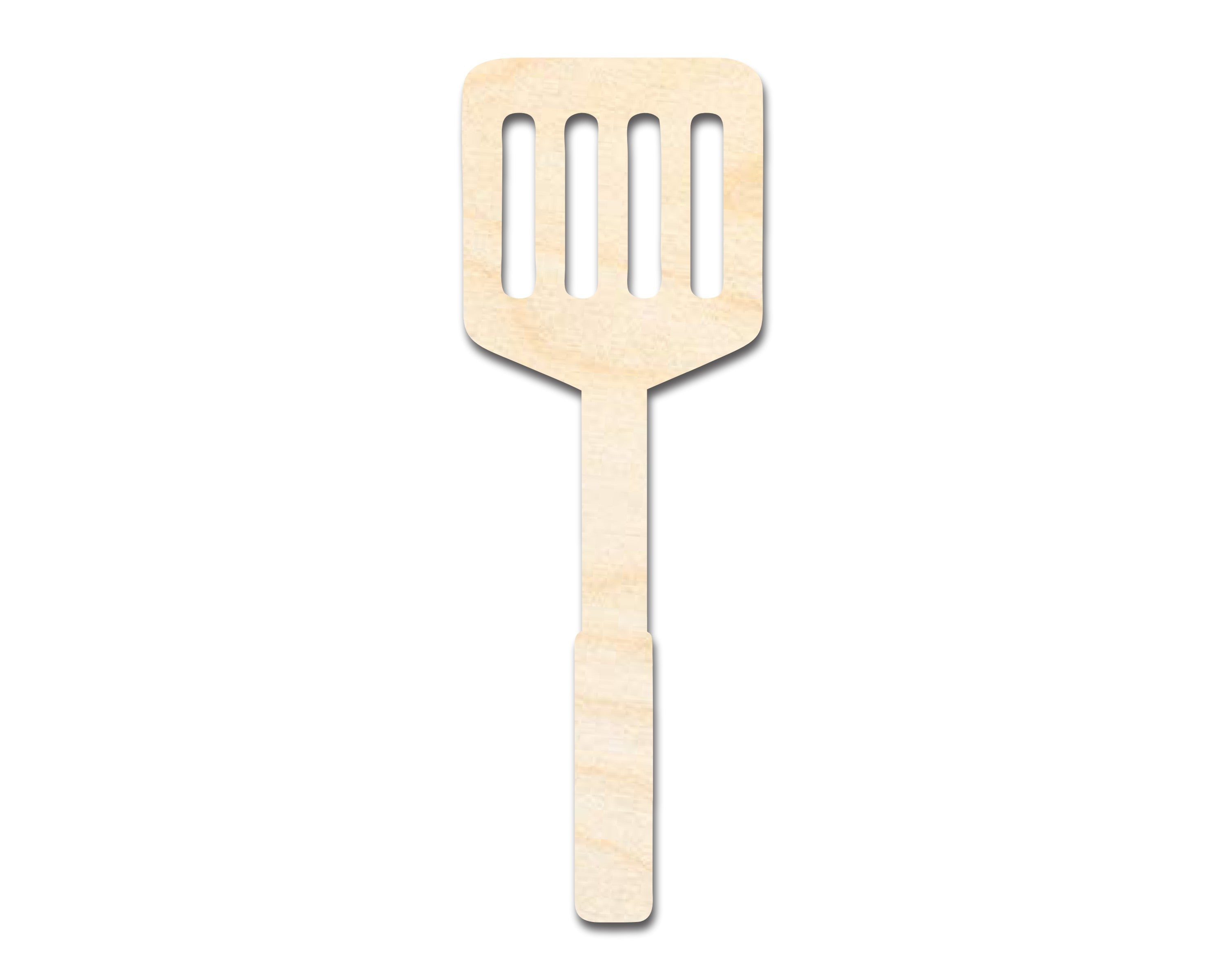 Unfinished Wood BBQ Slotted Turner Shape | Craft Cutout | up to 46" DIY ...
