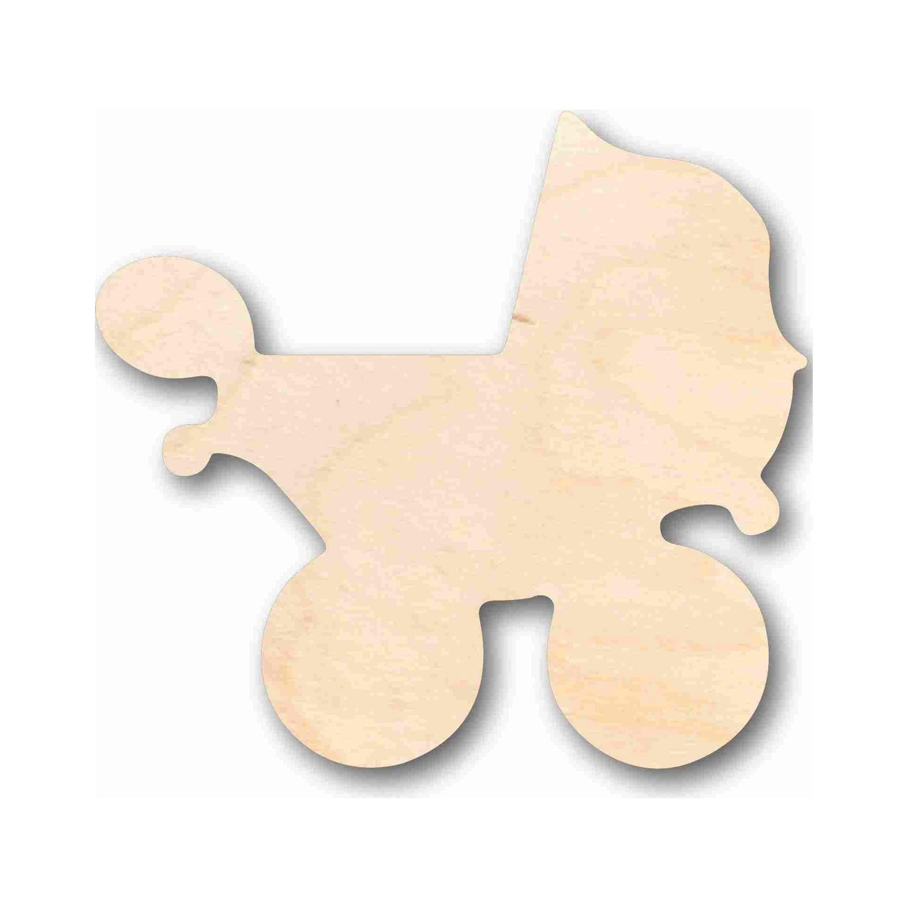 Unfinished Wood Baby Carriage Stroller Silhouette - Craft- up to 46 ...
