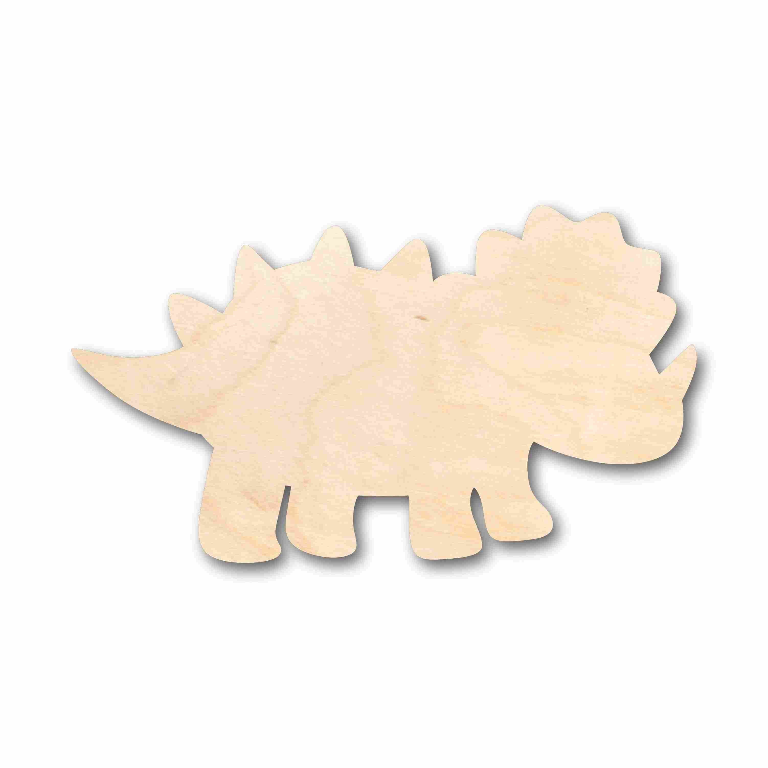 Unfinished Wood Baby Dinosaur Triceratop Silhouette - Craft- up to 46 ...