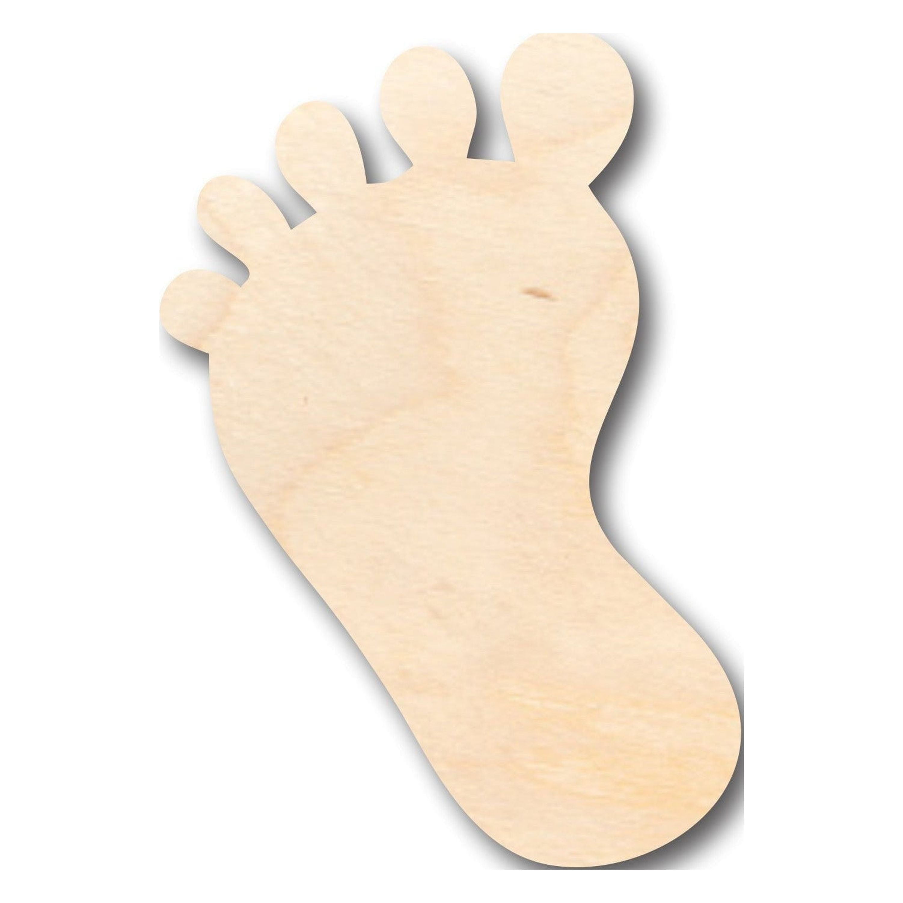 Unfinished Wood Baby Foot Shape - Craft - up to 46" DIY 20" / 3/4 ...