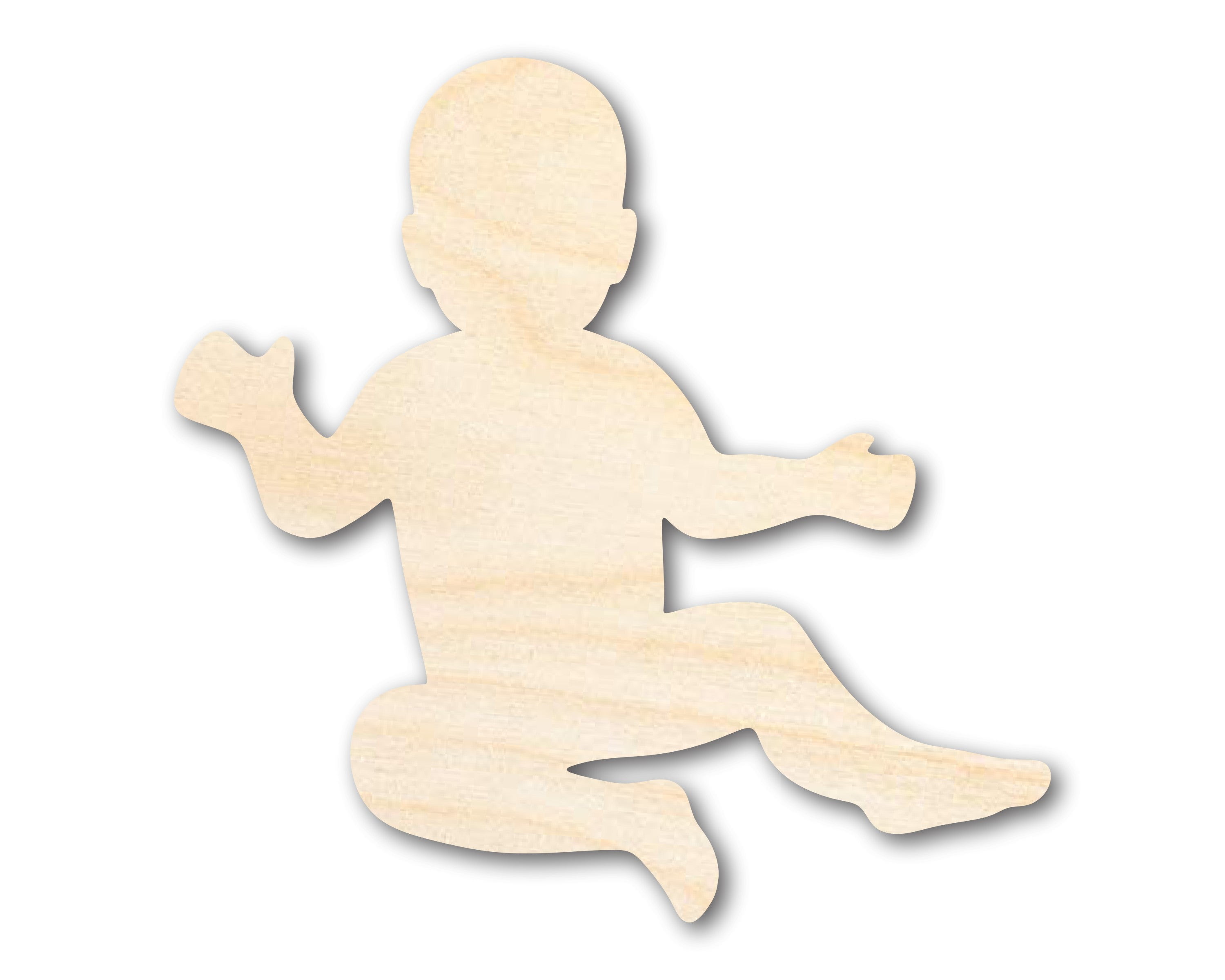 Unfinished Wood Baby Shape | DIY Baby Shower Craft Cutout 5" / 1/8 ...