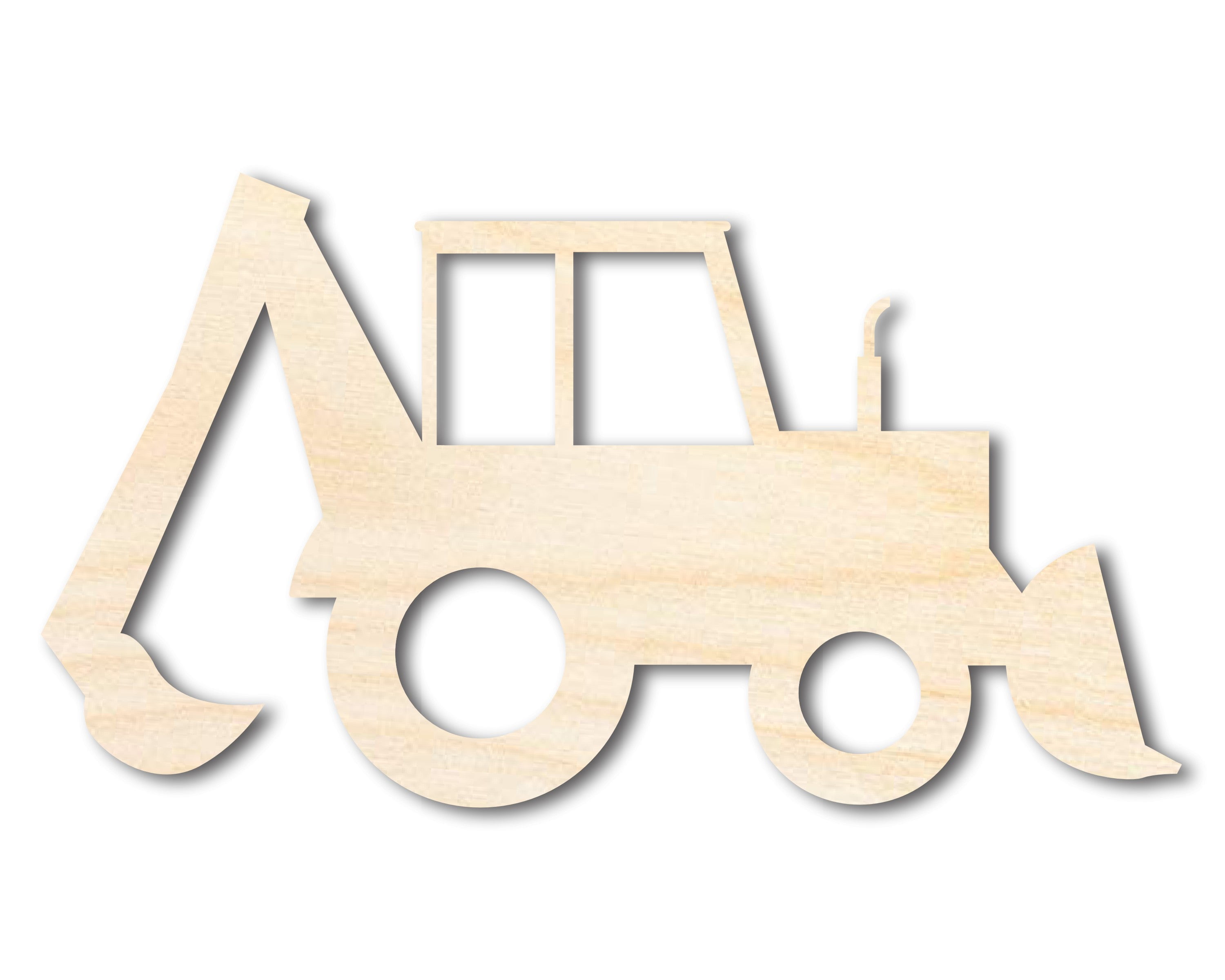Unfinished Wood Backhoe Shape | DIY Craft Cutout | up to 46" DIY 5" / 1 ...