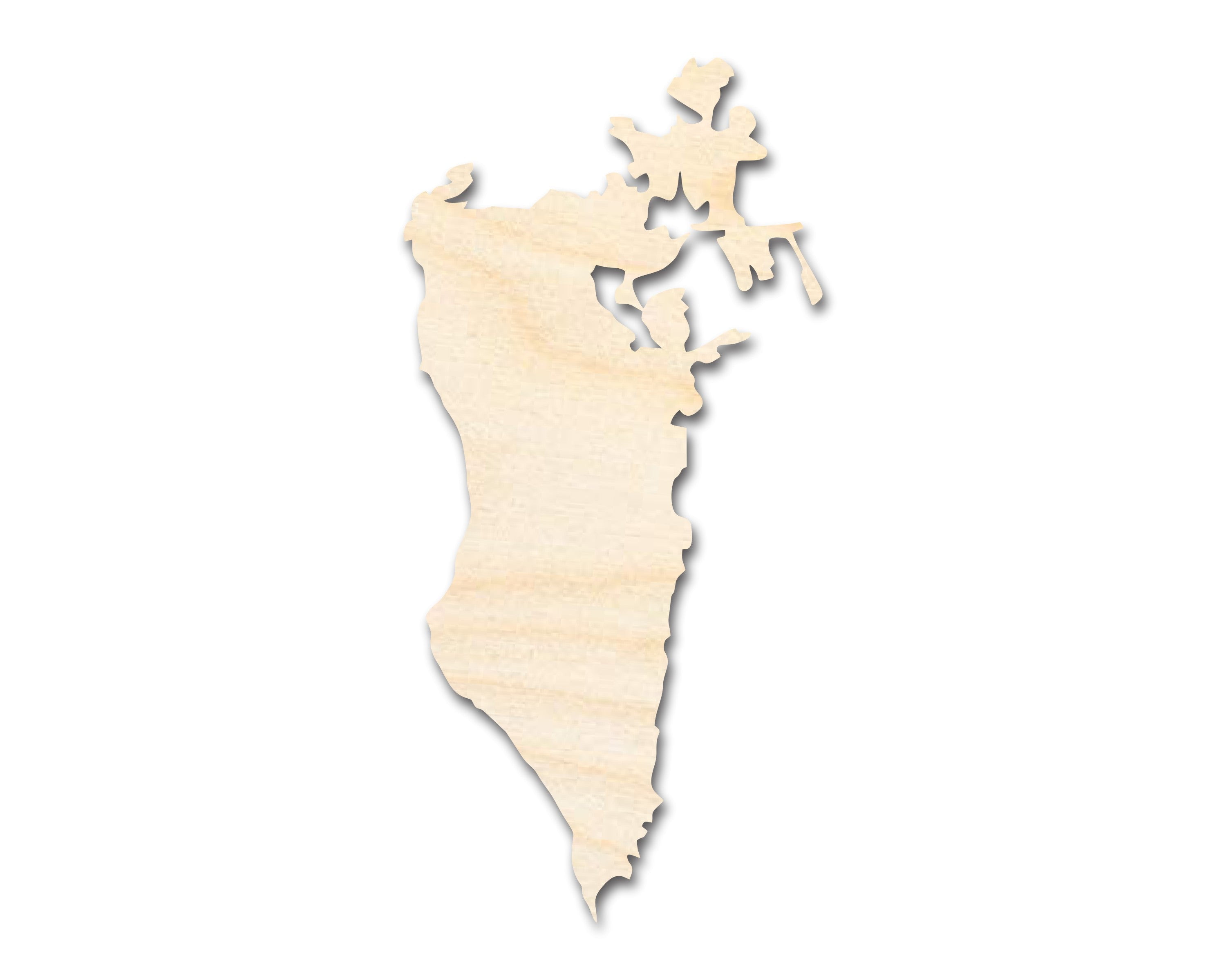 Unfinished Wood Bahrain Country Shape - Middle East Craft - up to 46 ...