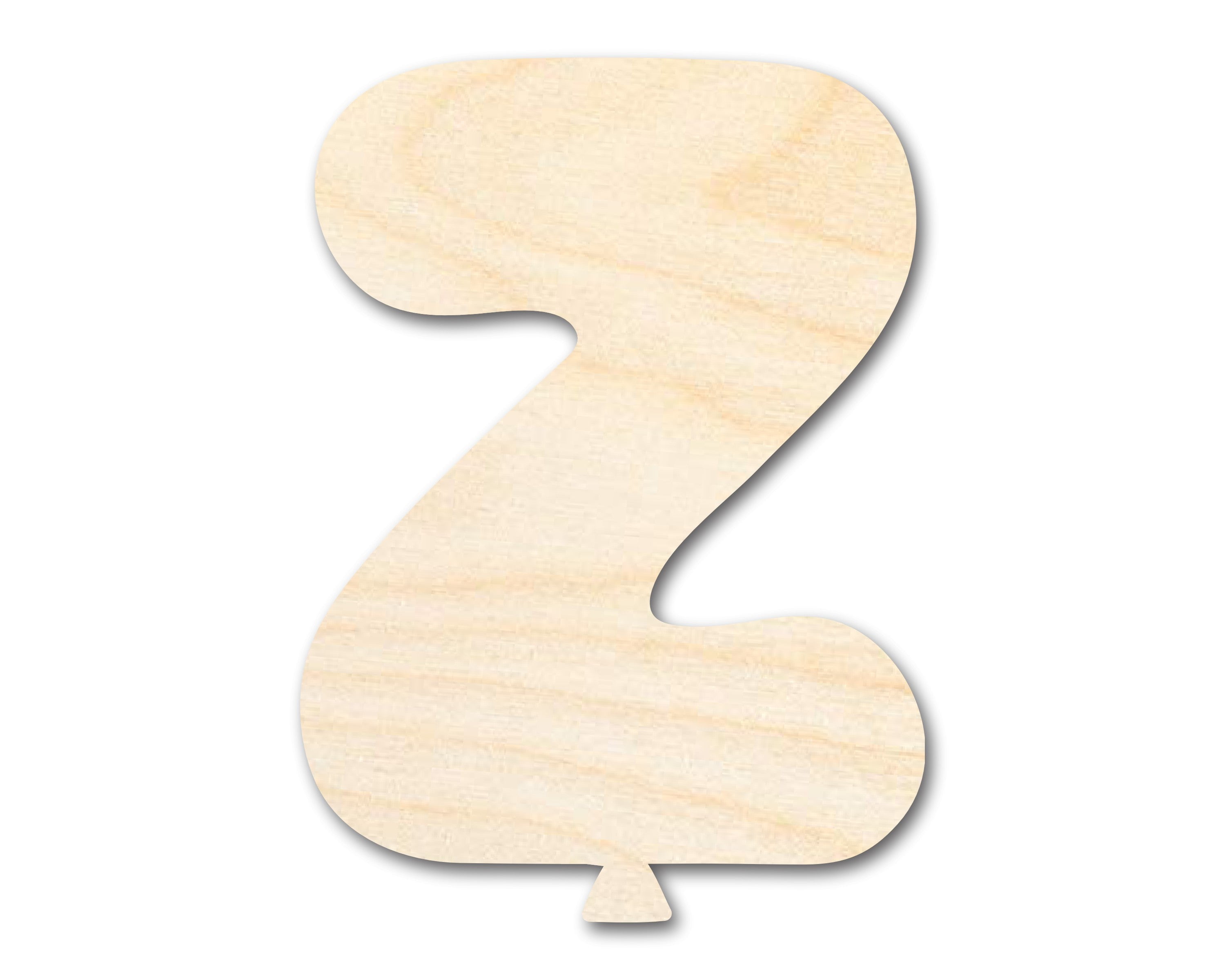 Unfinished Wood Balloon Letter Z Shape 20" / 3/4" - Walmart.com