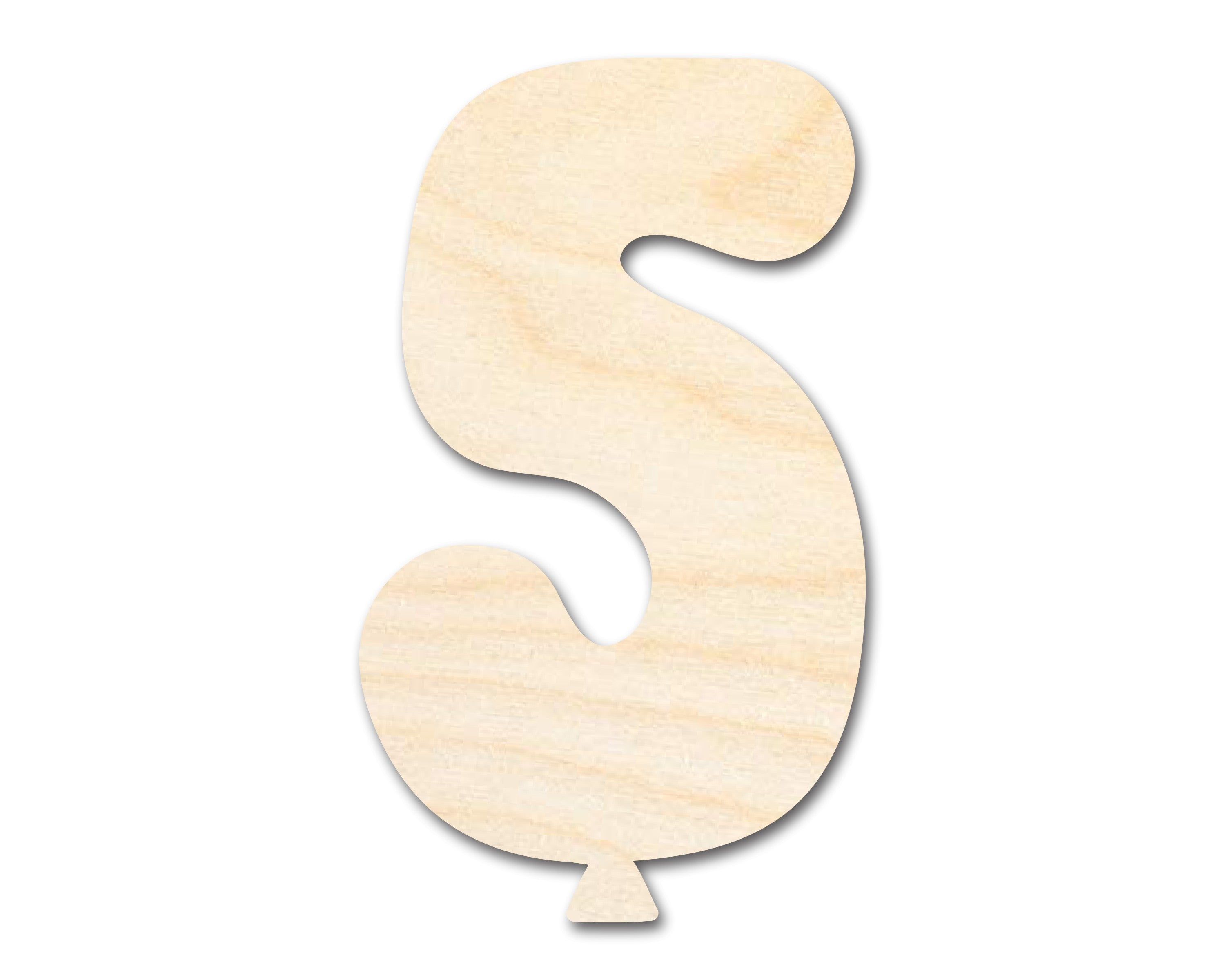 Unfinished Wood Balloon Number 5 Shape | DIY Craft Cutout 6" / 1/4 ...