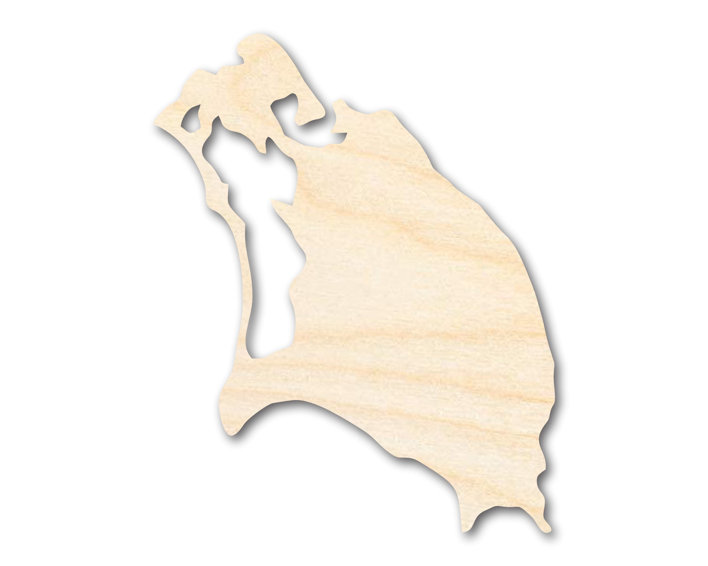 Unfinished Wood Barbuda Country Shape - Caribbean Craft - up to 46" DIY ...