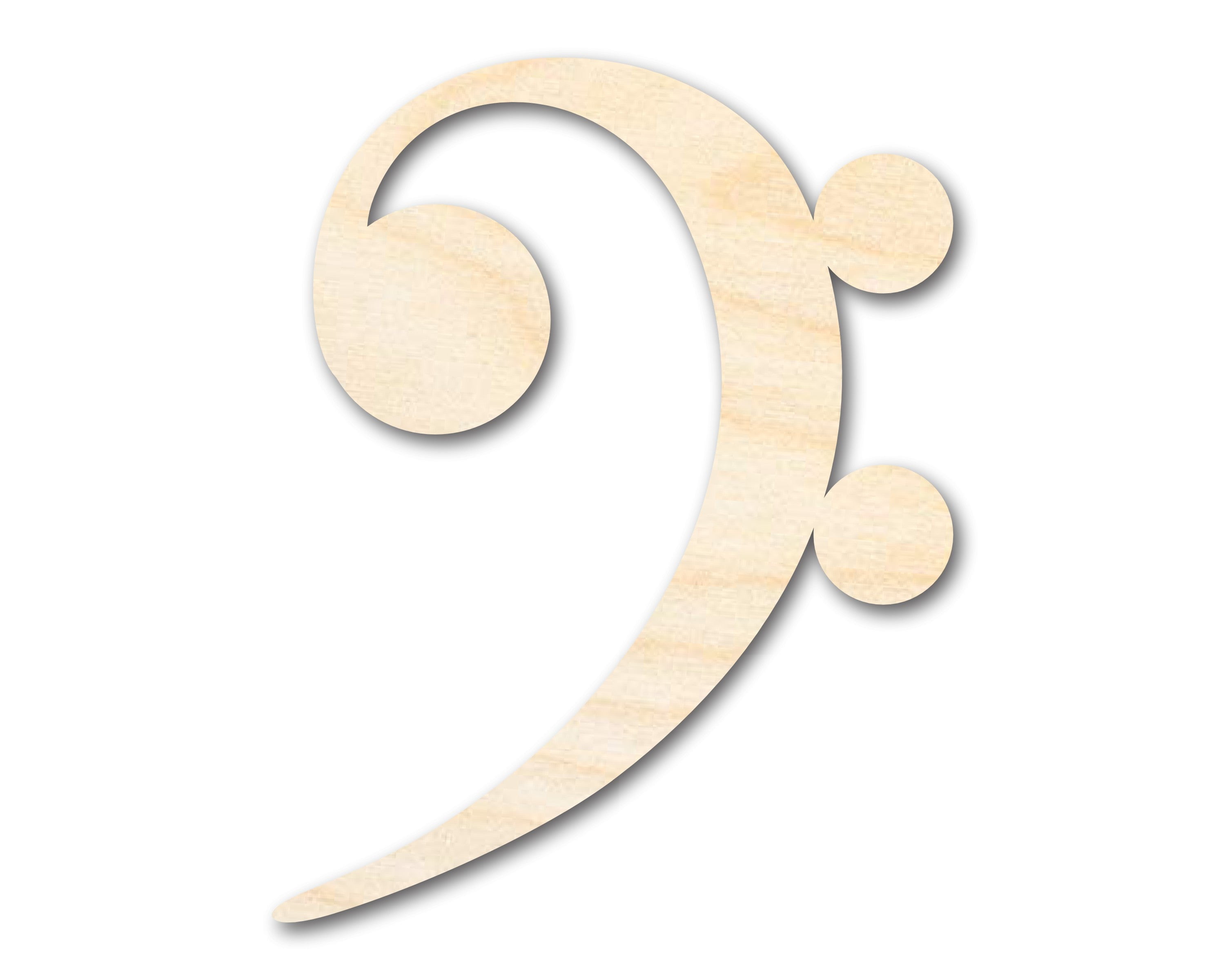 Unfinished Wood Bass Clef Shape - Music - Nursery - Craft - up to 46 ...