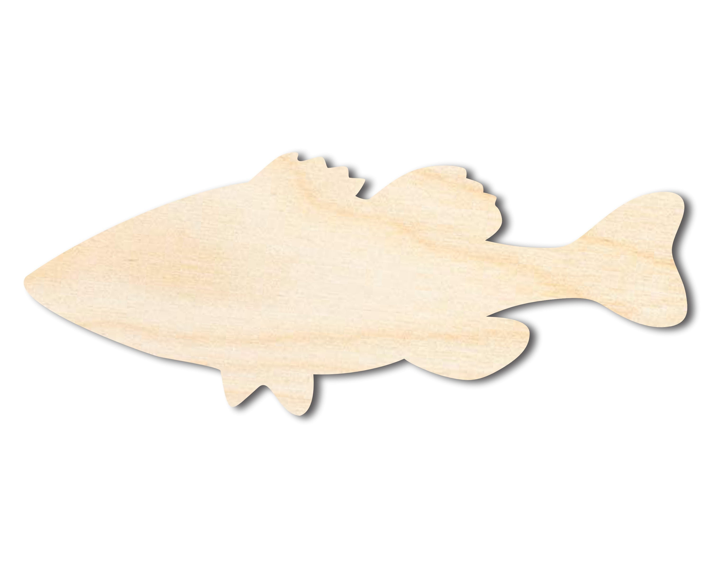 Unfinished Wood Bass Silhouette | DIY Craft Cutout | up to 46" DIY 20 ...