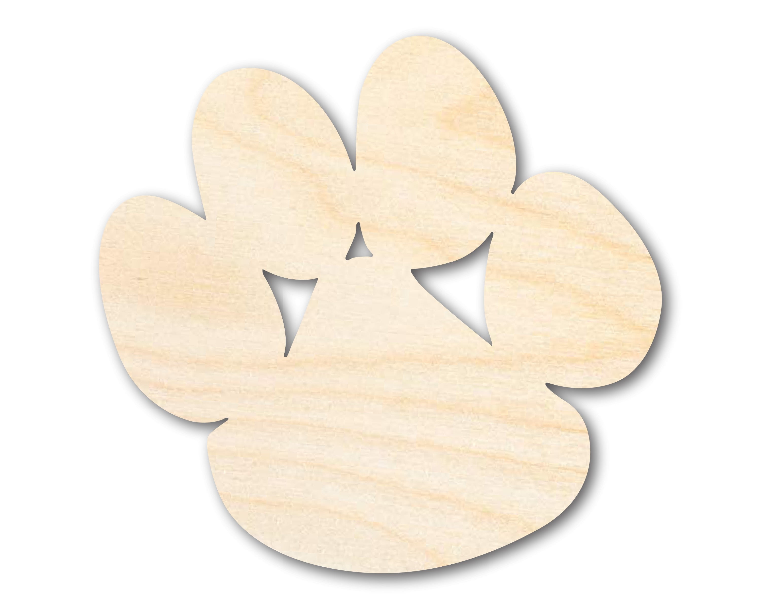 Unfinished Wood Bear Paw Shape - Craft - up to 46" 4" / 1/2" - Walmart.com