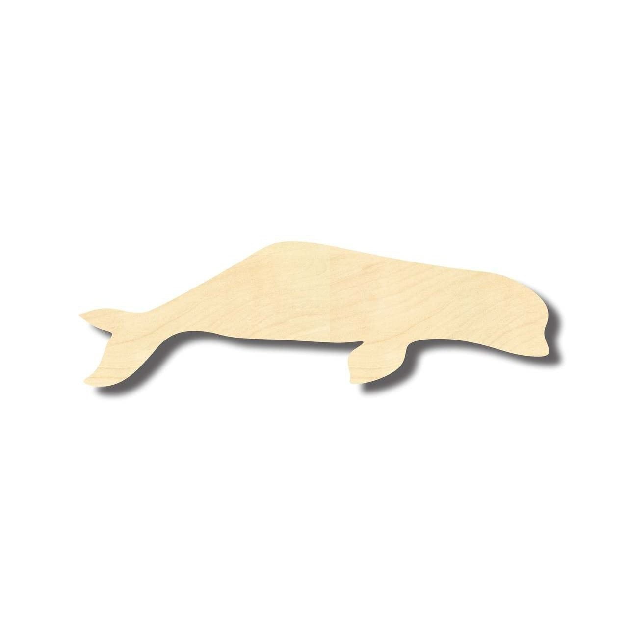 Unfinished Wood Beluga Whale Shape - Ocean - Craft - up to 46" DIY 16 ...